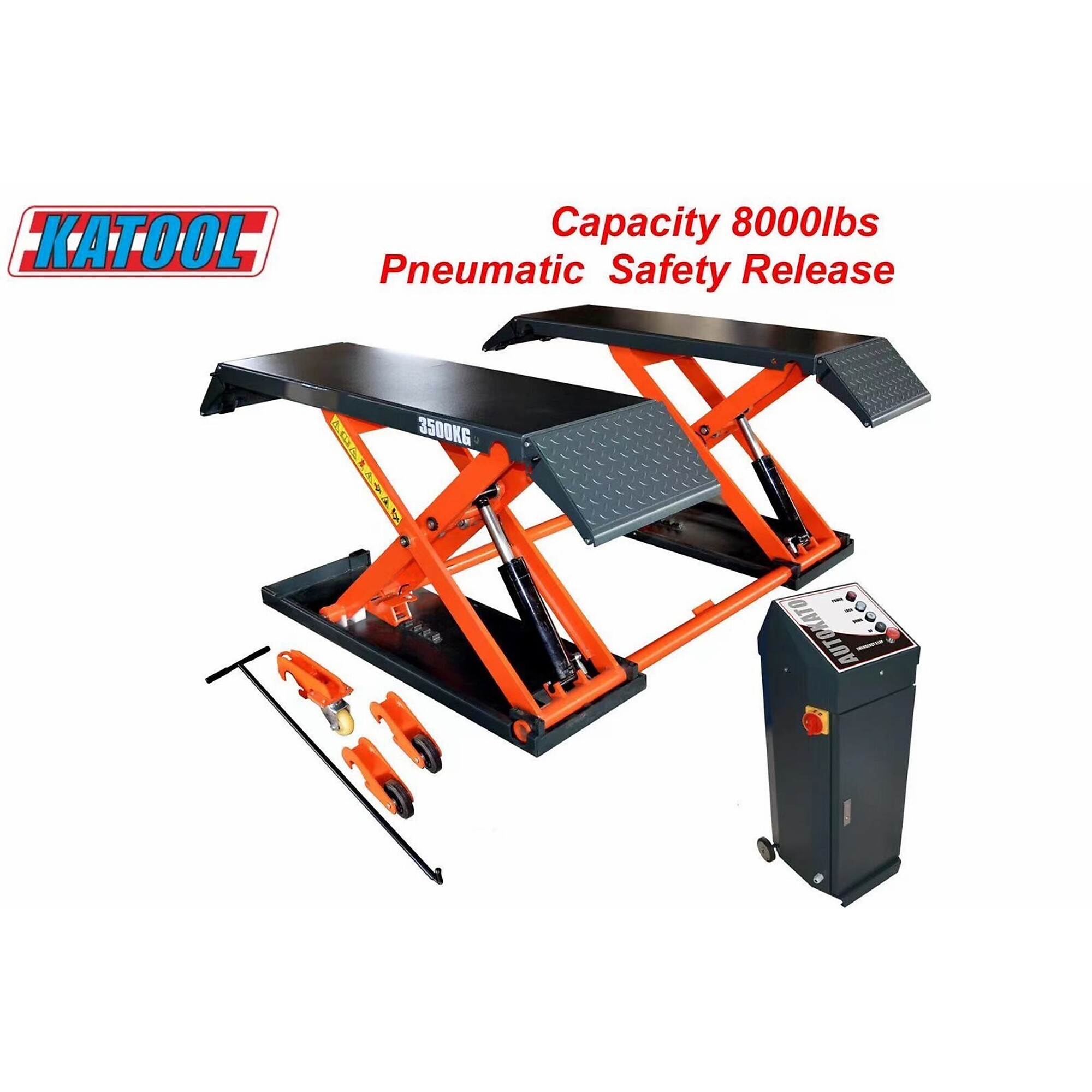 KATOOL, Mid Rise Scissor Lift Capacity 8000lb., Model# KT-X80 ...