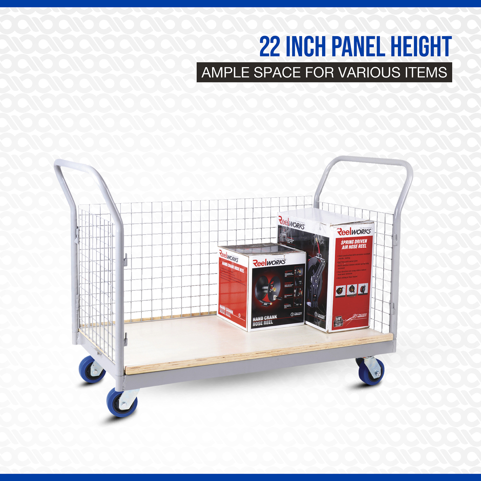 Strongway Side-Panel Platform Cart, 2000-Lb. Capacity, 48in.L x 24in.W ...