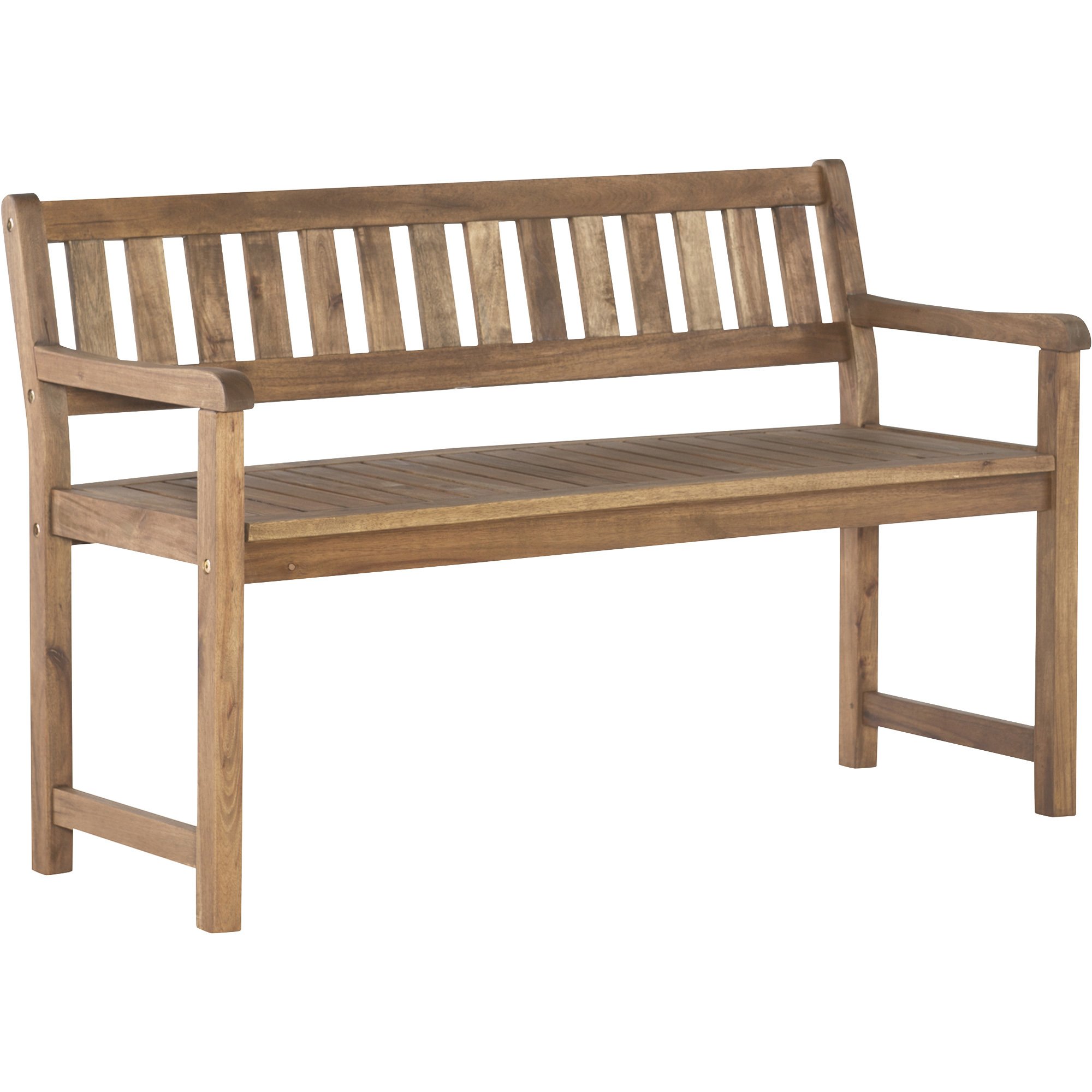 Linon Wood Catalan Bench — Acorn Finish | Northern Tool