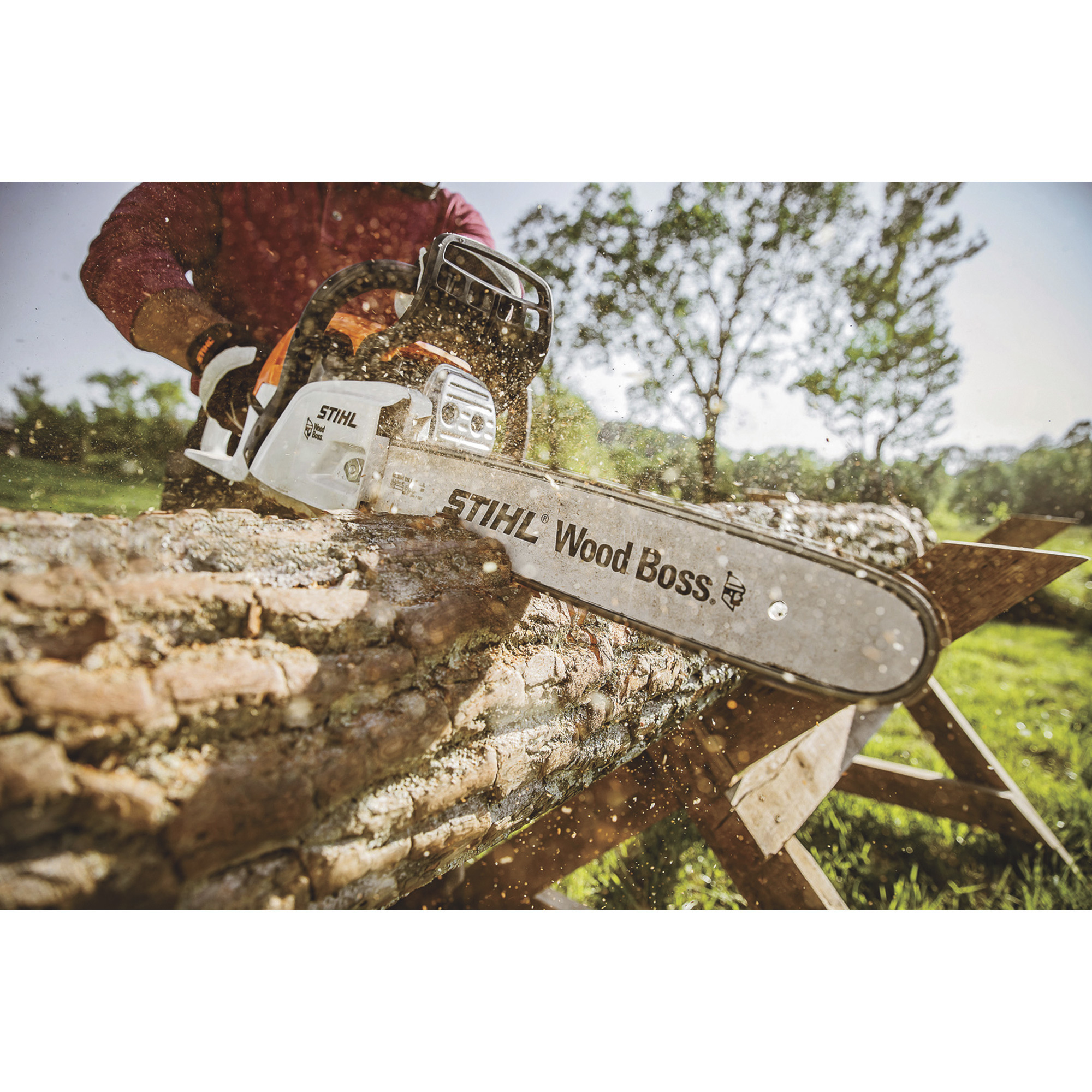 Stihl Gas-Powered Chainsaw Wood Boss, 18in. Bar, 45.6cc Engine, 0.325in ...