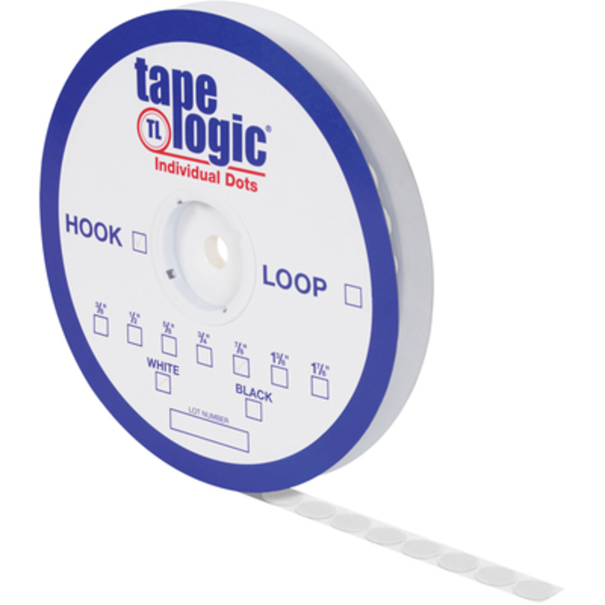 3/8in. White Hook T Logic Individual T Dots 1800/CS, Model# HLT142 | Northern Tool