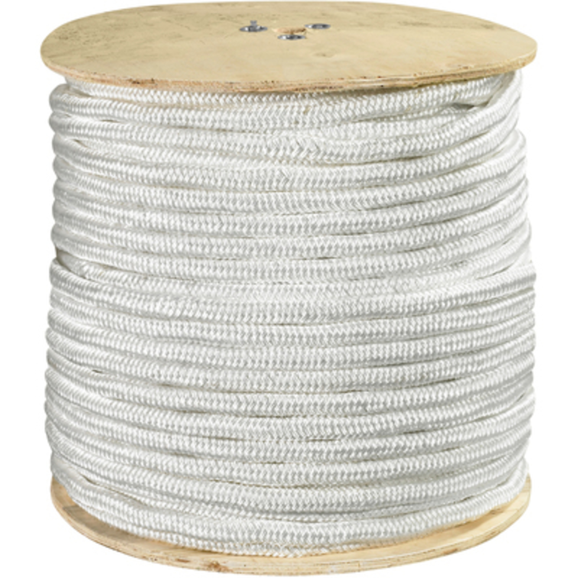 1/2in., 6500 lb, White Double Braided NR 1/CS, Material Nylon, Width 0. ...