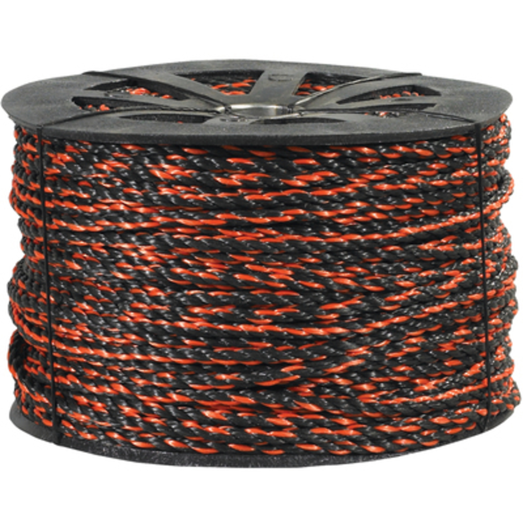 3/8in., 2450 lb, Black/Orange Twisted P 1/CS, Material Nylon, Width 0. ...