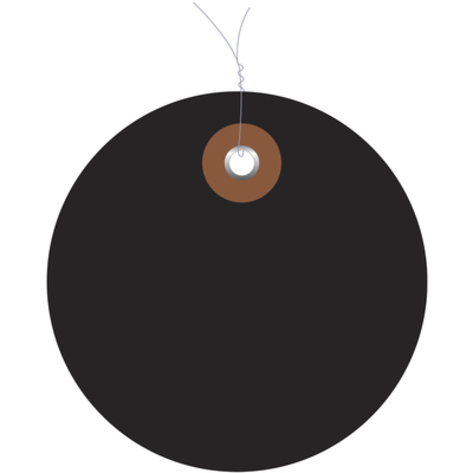 2in. Black Plastic Circle Tags - Pre-Wired 100/CS, Model# G26065W ...