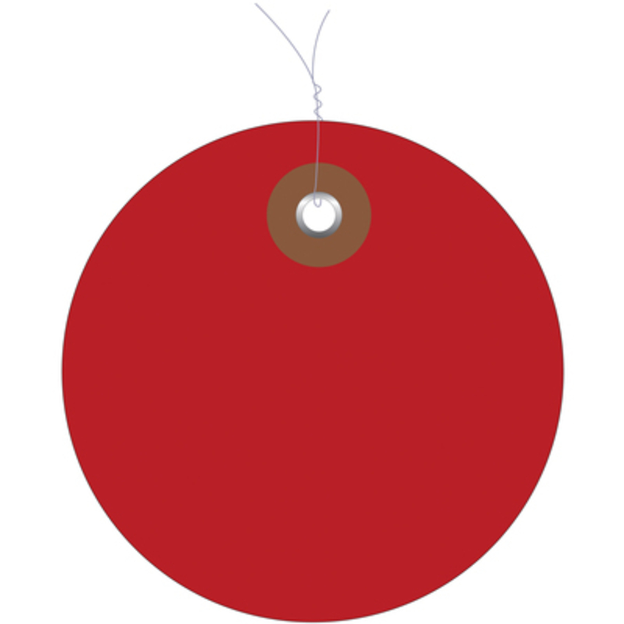 3in. Red Plastic Circle Tags - Pre-Wired 100/CS, Model# G26077W ...