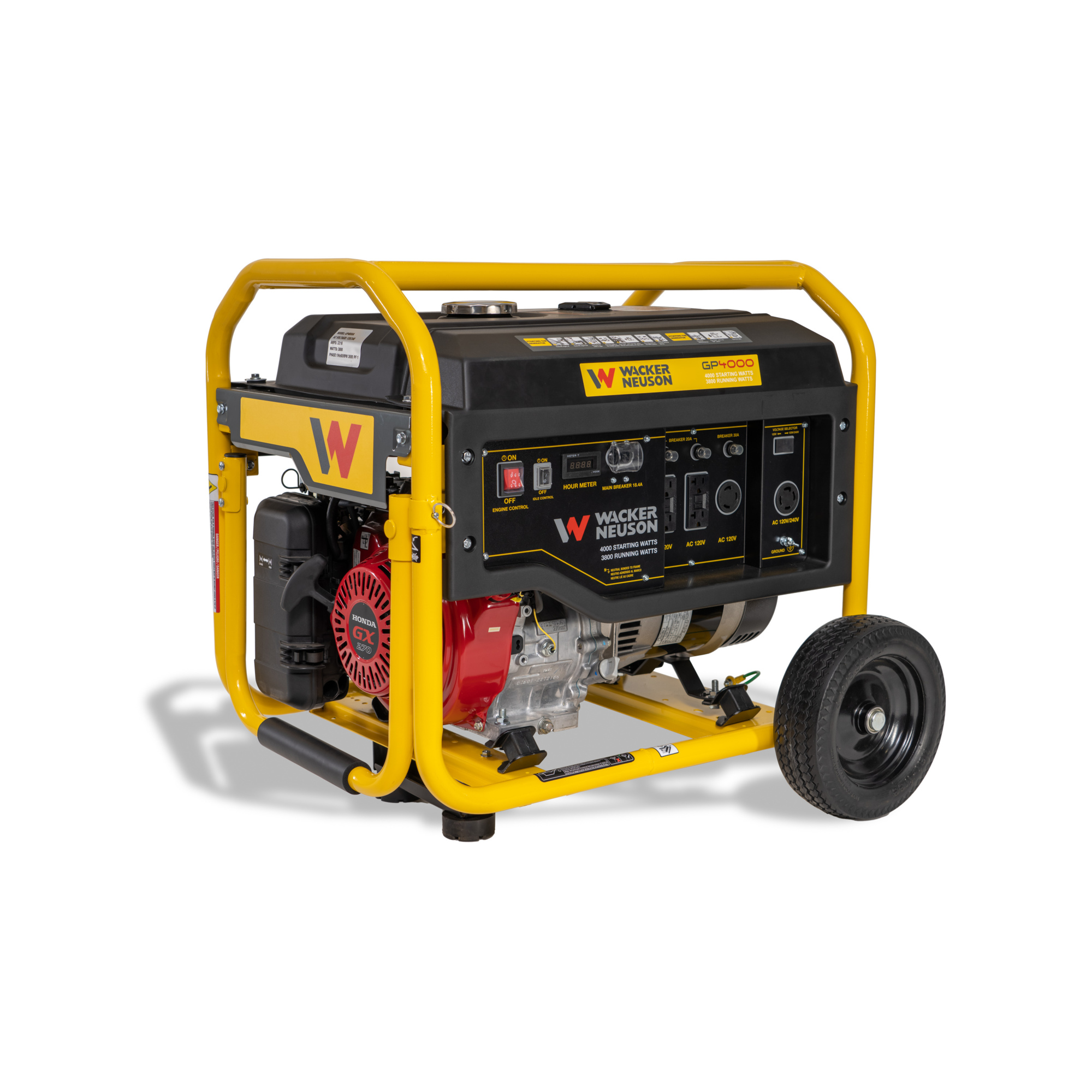 Wacker Neuson, 4000 Watt Portable Generator, Voltage 120/240 Model ...
