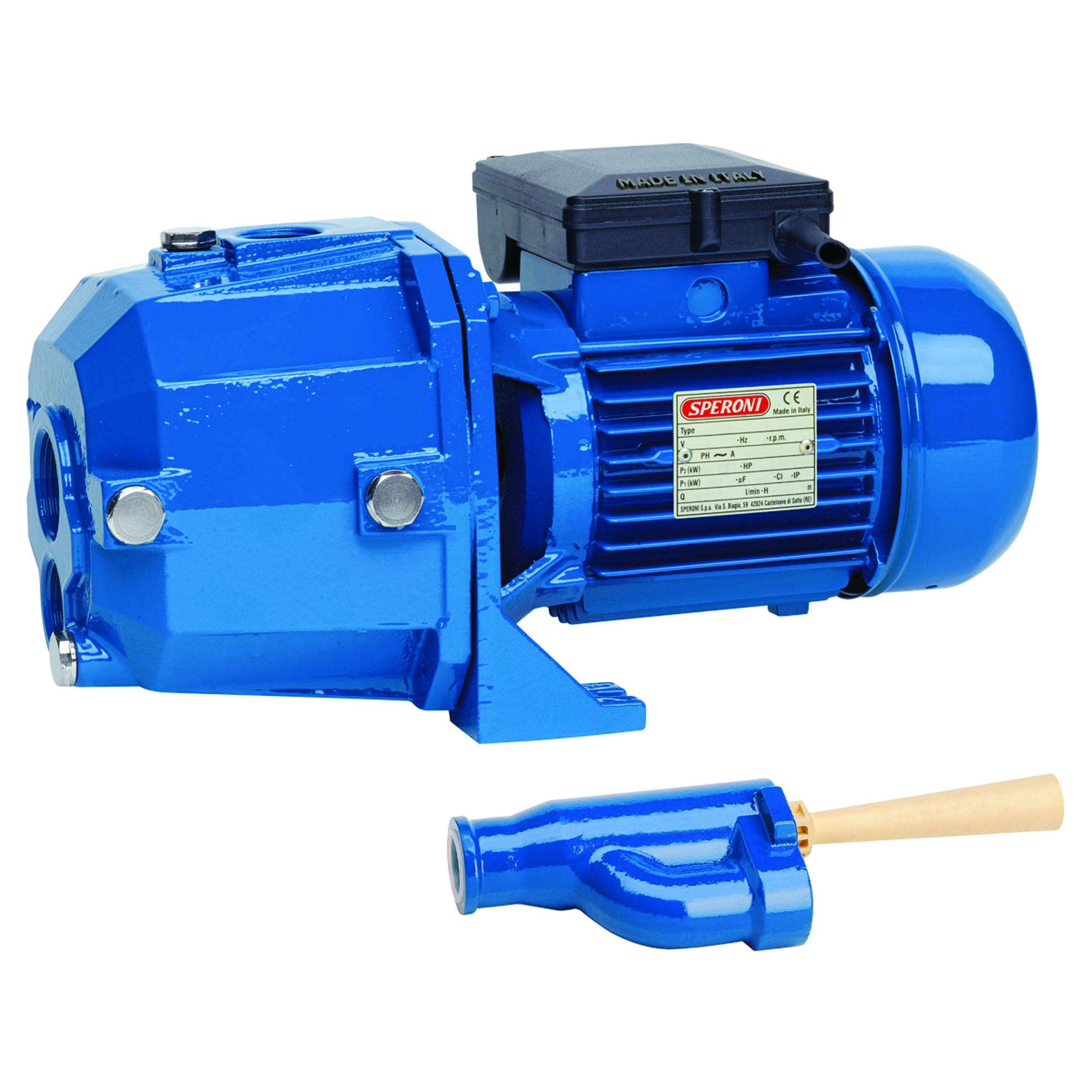 Speroni, Deep Well Jet Pump, Max. Flow 396 GPH, Port Size 1 in, Model ...