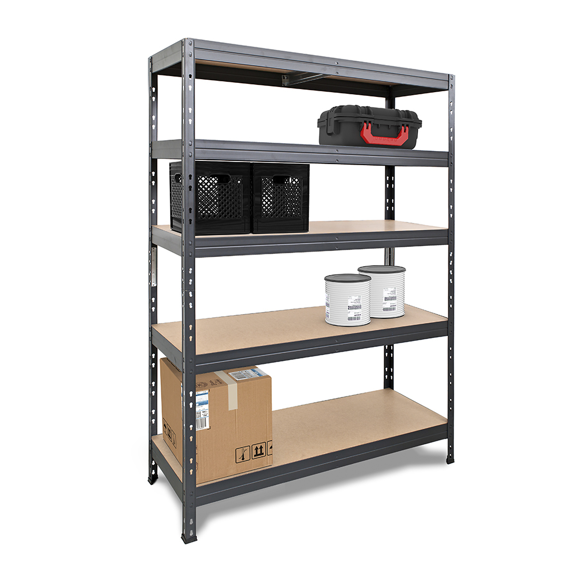 AR Shelving, Storage Rack Dark Matte Grey for Garage, Office and ...