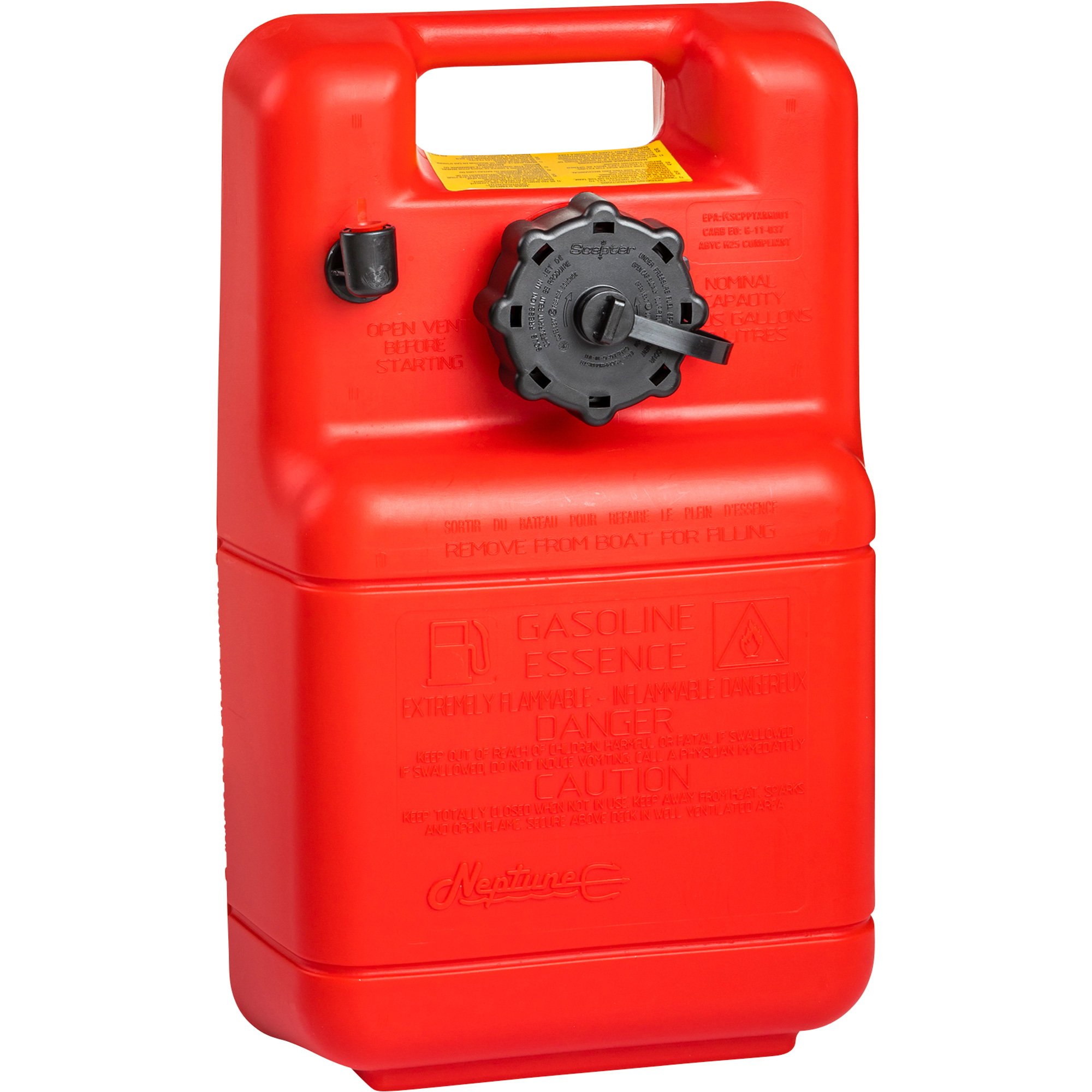Scepter Marine Neptune Portable Fuel Tank — 3-Gallon, EPA-Compliant ...