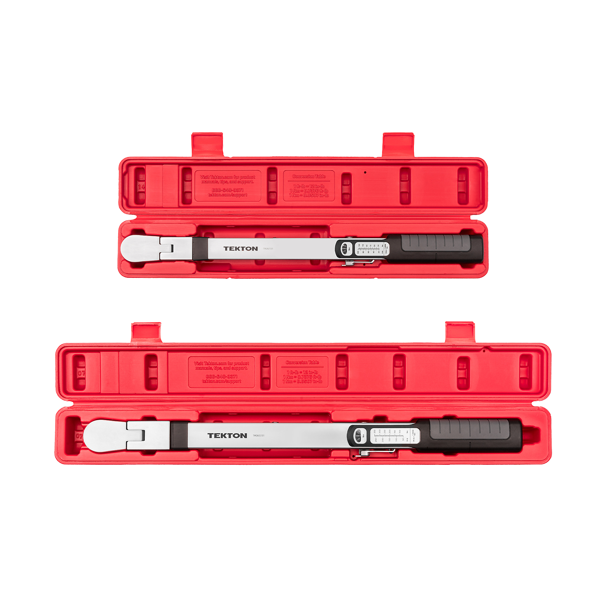 Tekton Split Beam Torque Wrench Set - 2-Piece, 72-Tooth, 10-Degree Flex ...