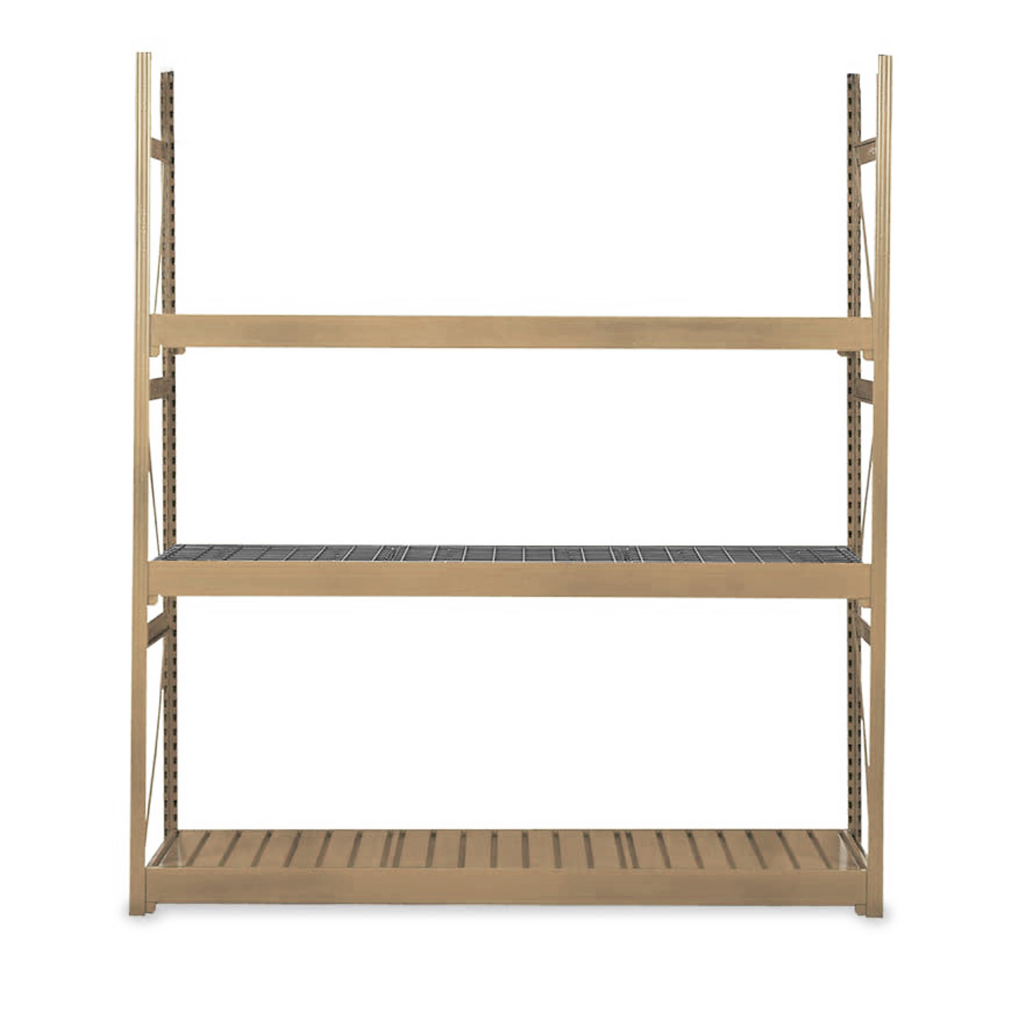 Equipto, VG Rack-HD Starter-3lvl corrgtd steel deck 3x5x6 Height 72 in ...