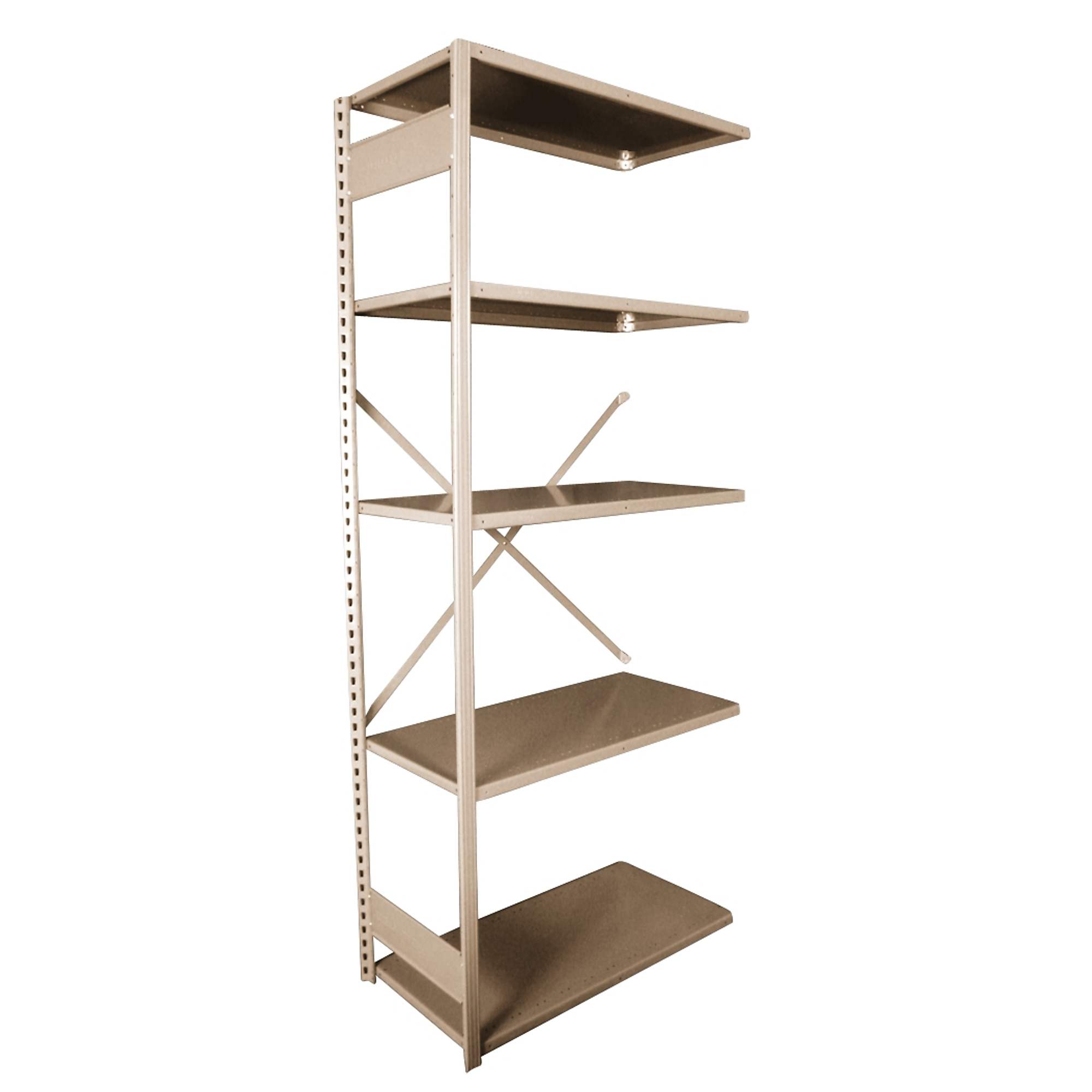 Equipto, VG Shelf Unit- Open AddOn 7x 2x 3- w/10 Shelves, Height 84 in ...