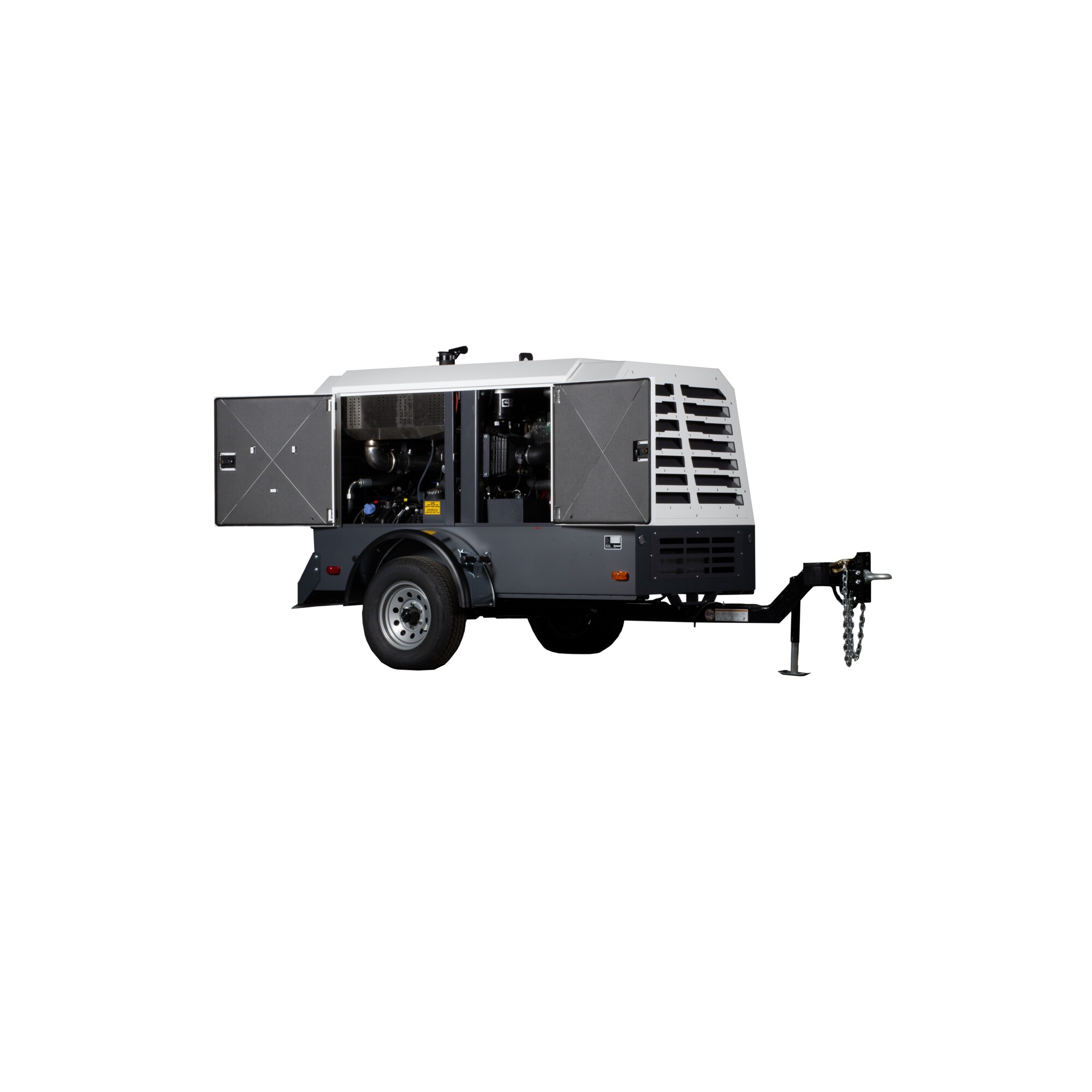 ELGi, Trailer Mount Air Compressor, Horsepower 130 HP, Model# D400T4F-P ...