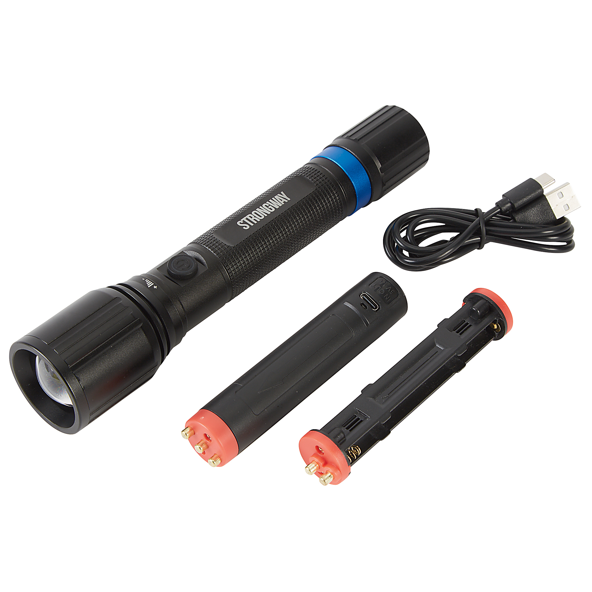 Strongway Dual-Power Rechargeable Flashlight, 1500 Lumens, LED, 656ft ...