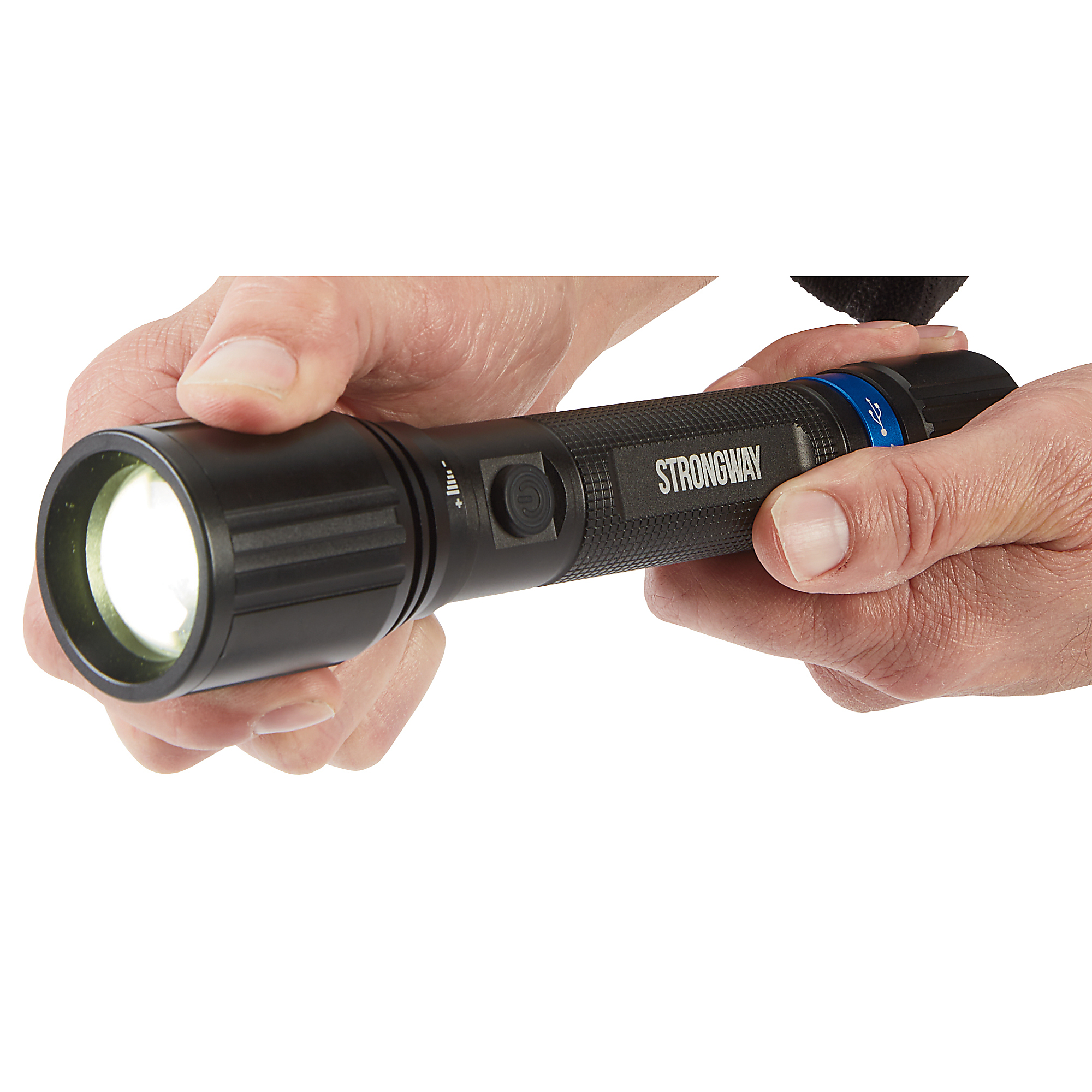 Strongway Dual-Power Rechargeable Flashlight, 1500 Lumens, LED, 656ft ...