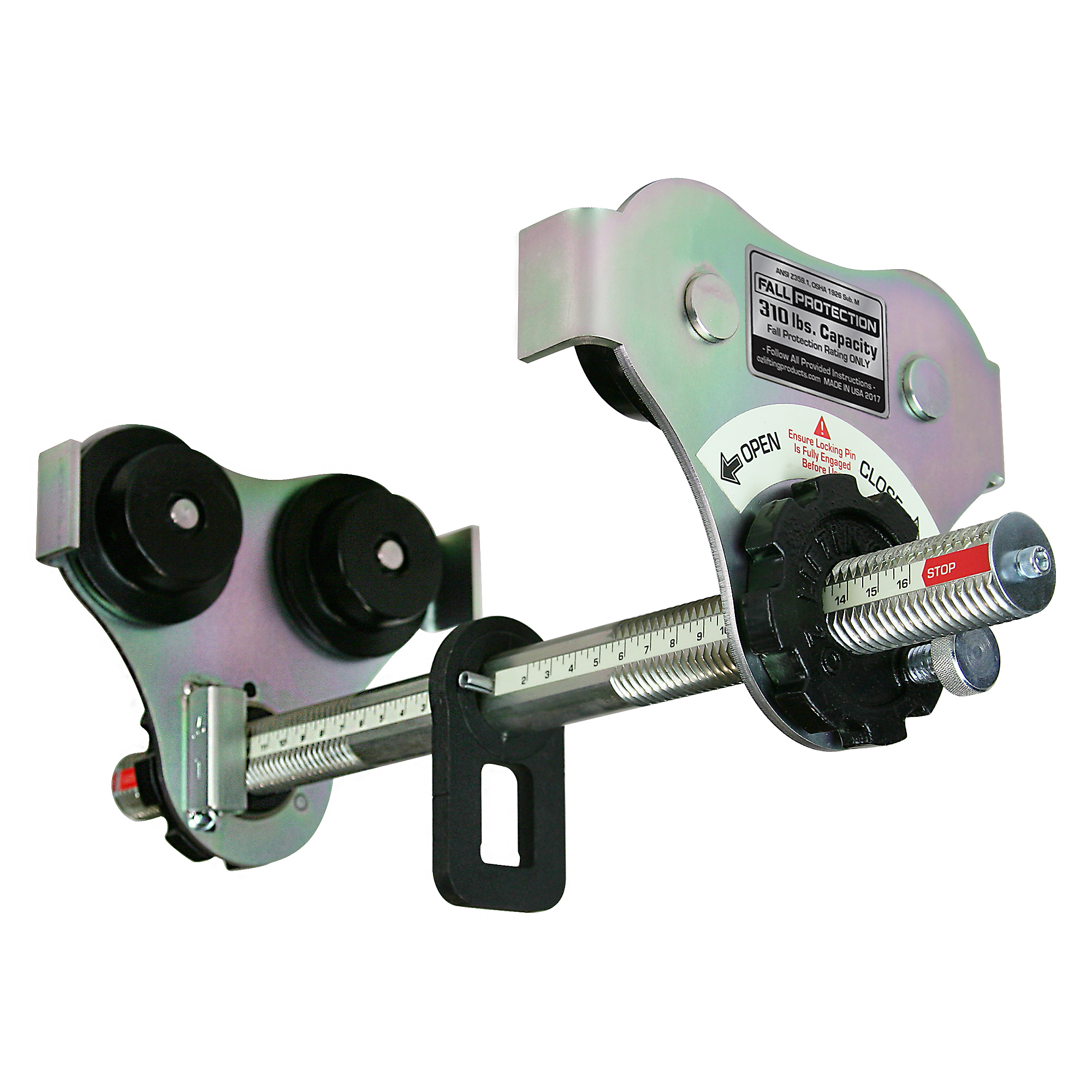 OZ Lifting Products, .5 Ton Fall Protection Trolley, Capacity 310 lb ...