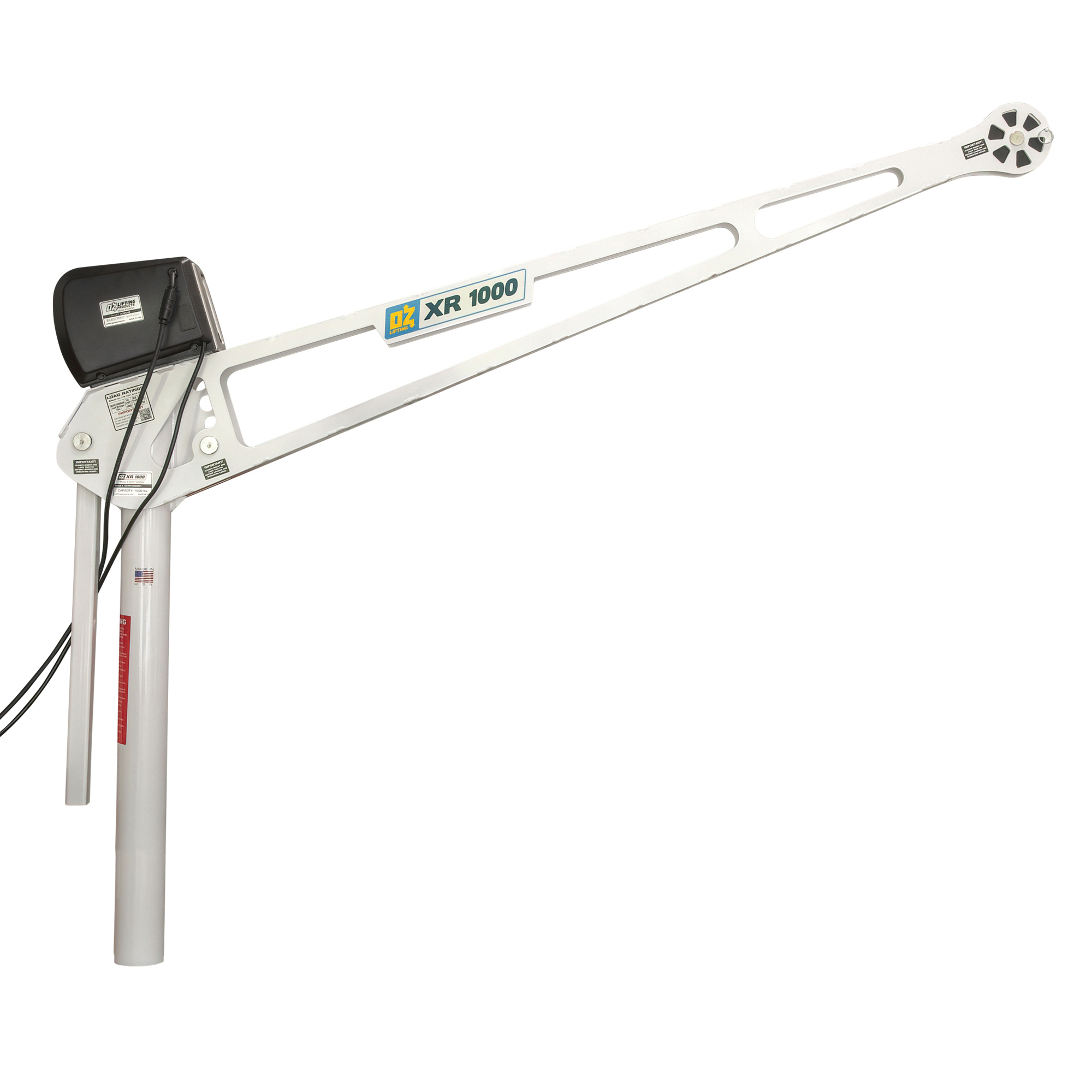 OZ Lifting Products, 1000 lbs. Extended Reach Davit Crane with winch ...