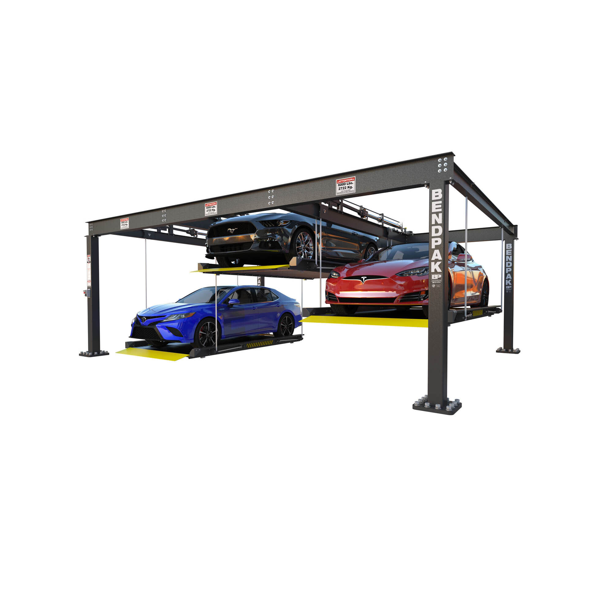 BendPak, 6000lb. Capacity Parking Lift Triple Platforms, Capacity 6000 ...
