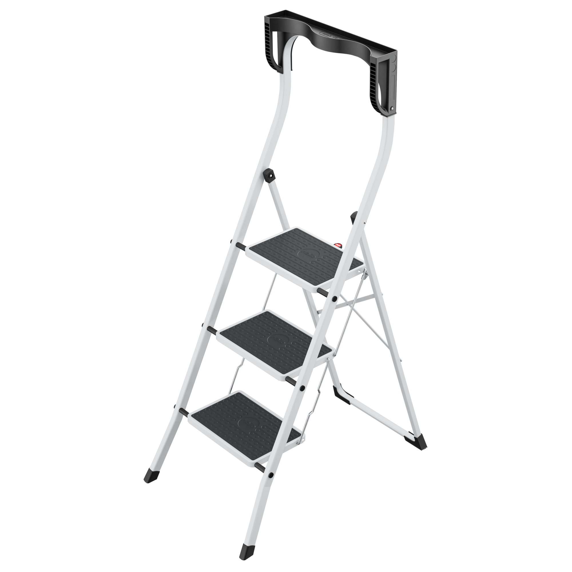Hailo, 3 step. Steel step stool, Height 52.4 ft, Capacity 330 lb ...