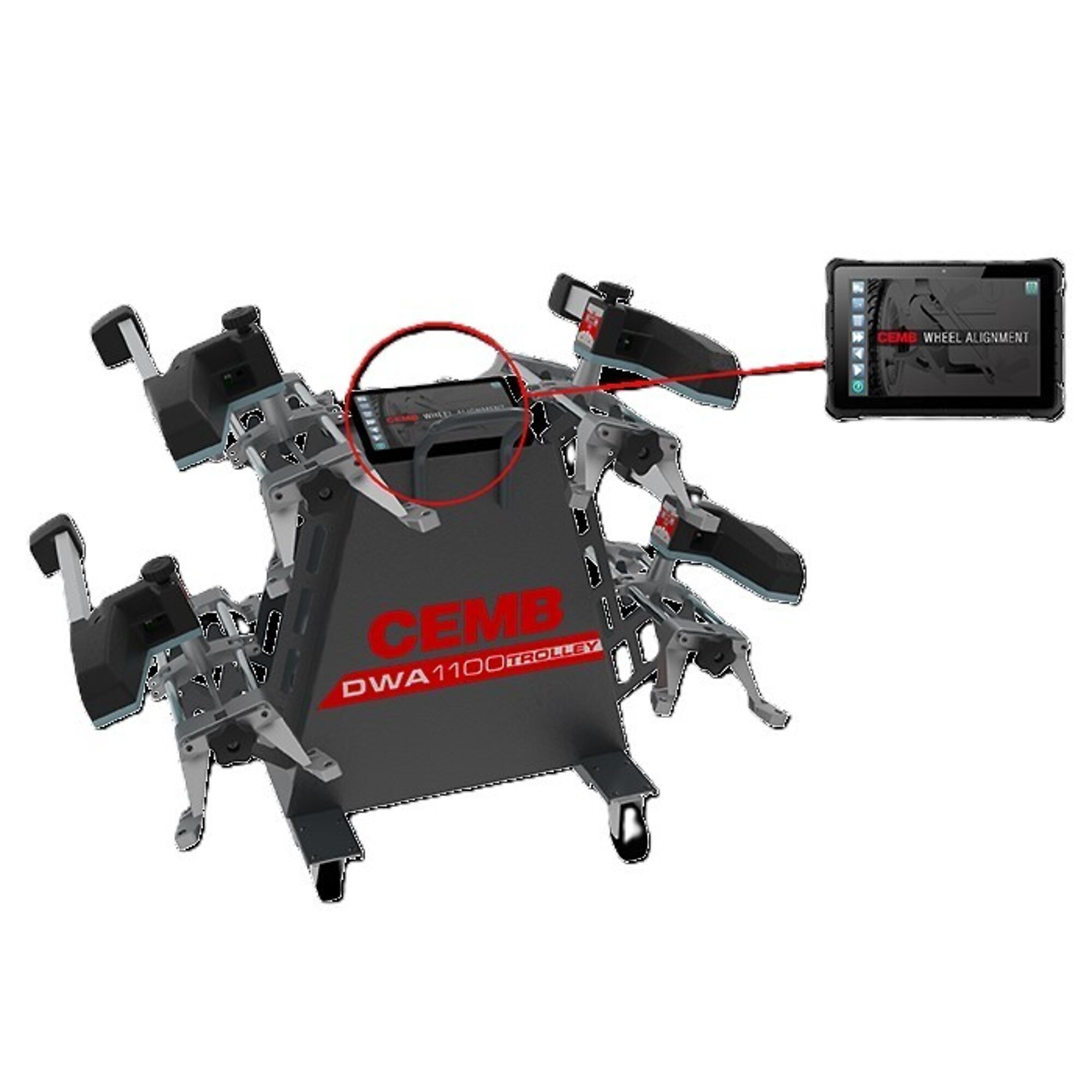 CEMB, Computerized 4-Wheel Alignment System, Model# DWA1100TROLLY ...