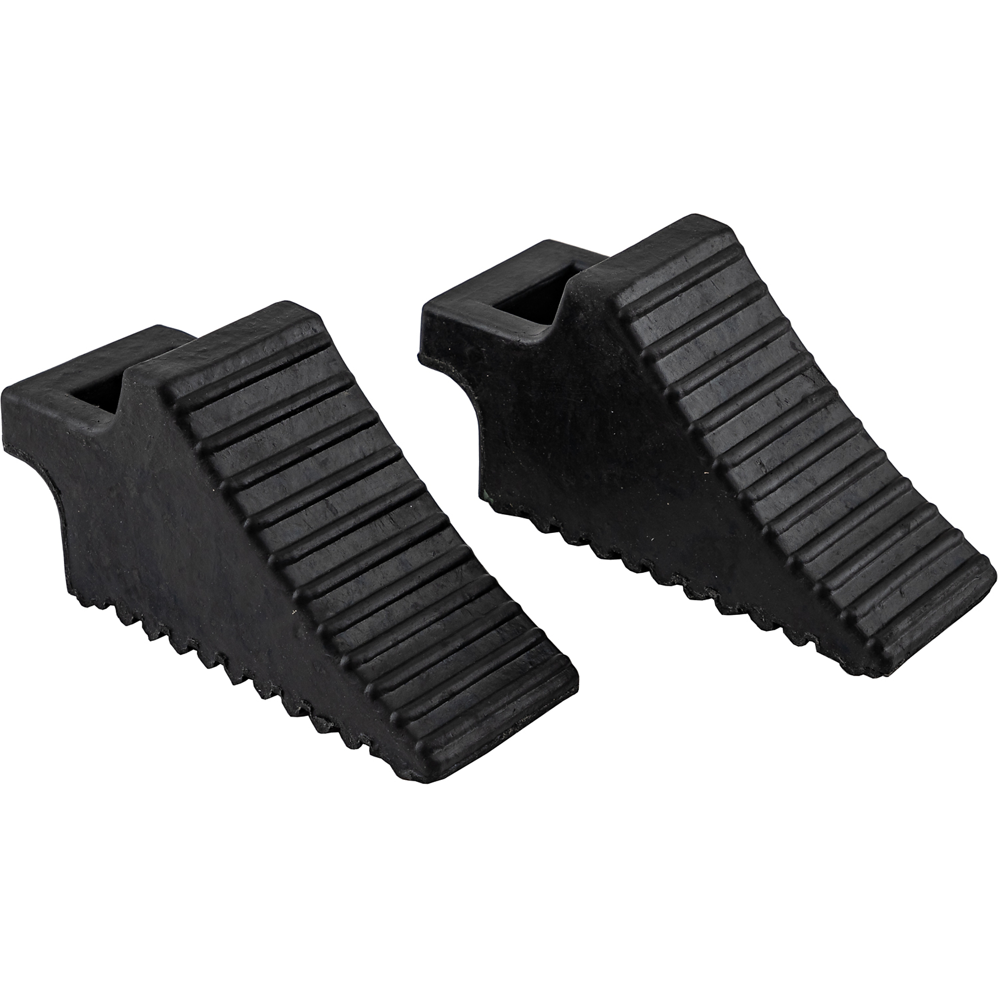 Buyers Products, Rubber Wheel Chock with Built-In Handle, Pair, Working ...