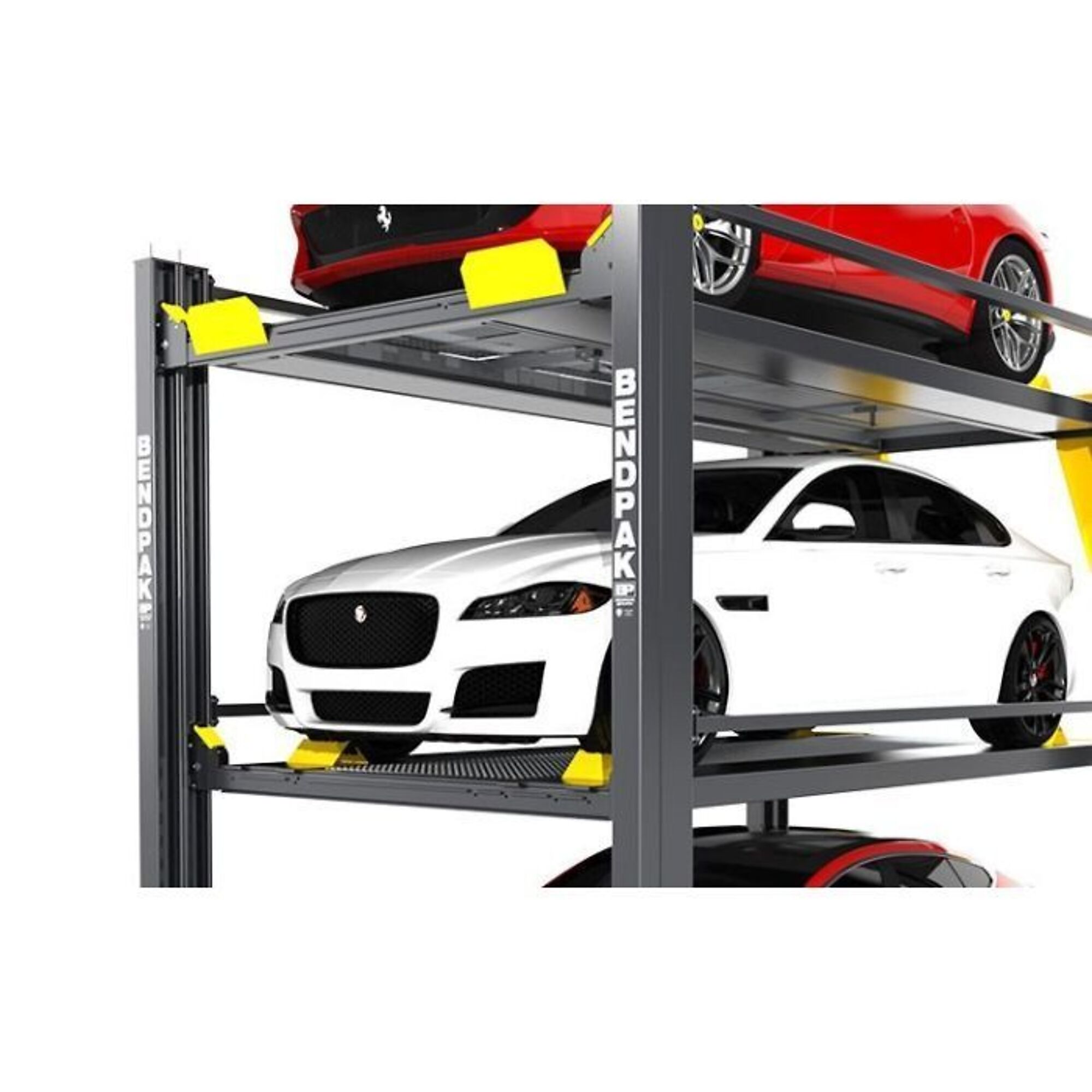 BendPak, 9000 and 7000lb. Capacity Tri-Level Parking Lift, Capacity ...