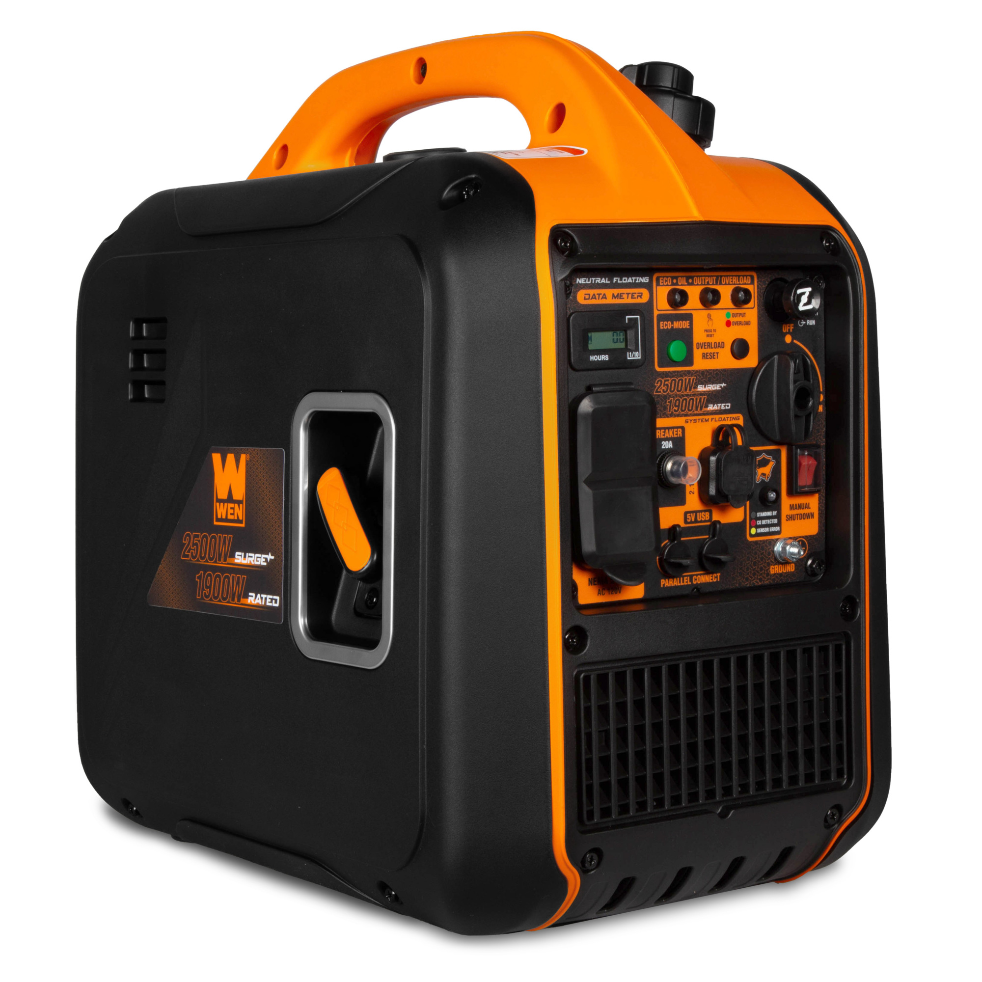 WEN, 2500-Watt Inverter Generator w/ CO sensor, Fuel SO, Surge Watts ...