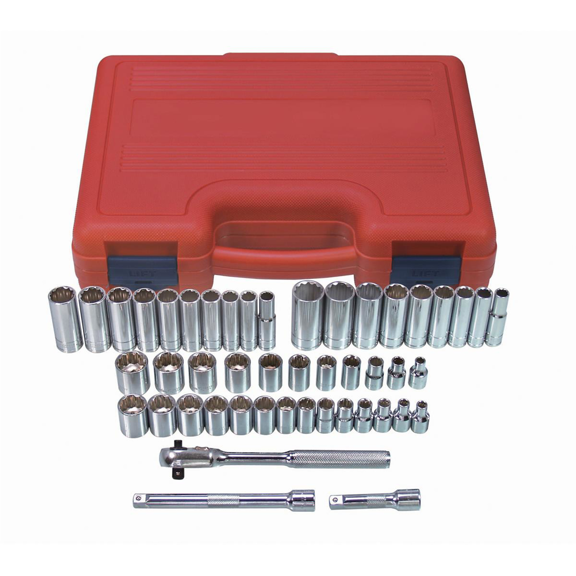 K-Tool International, 47-PIECE 3/8 DR 12-PT SAE AND, Model# KTI22547 ...