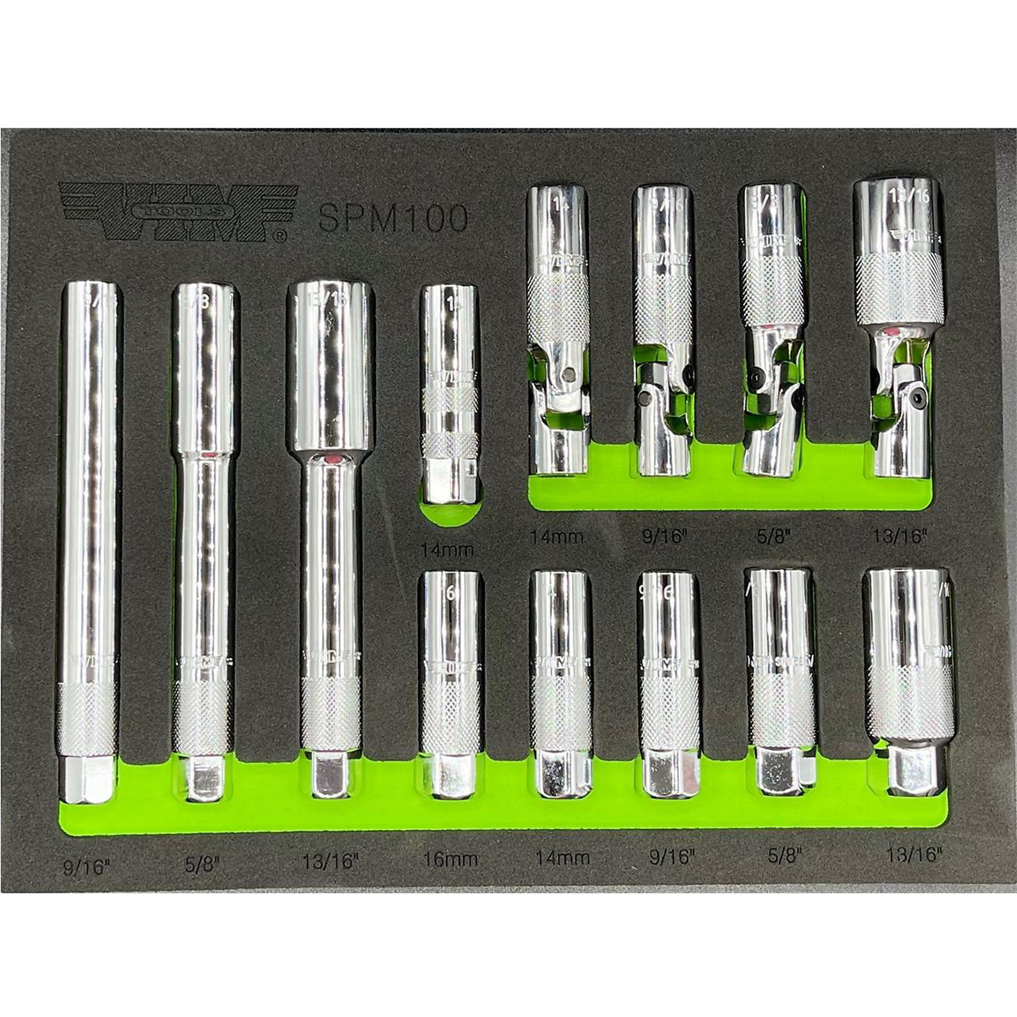 VIM Tools Spark Plug Master Set - 13 Pcs, XL, Standard, Swivel, Model# VIMSPM100 | Northern Tool