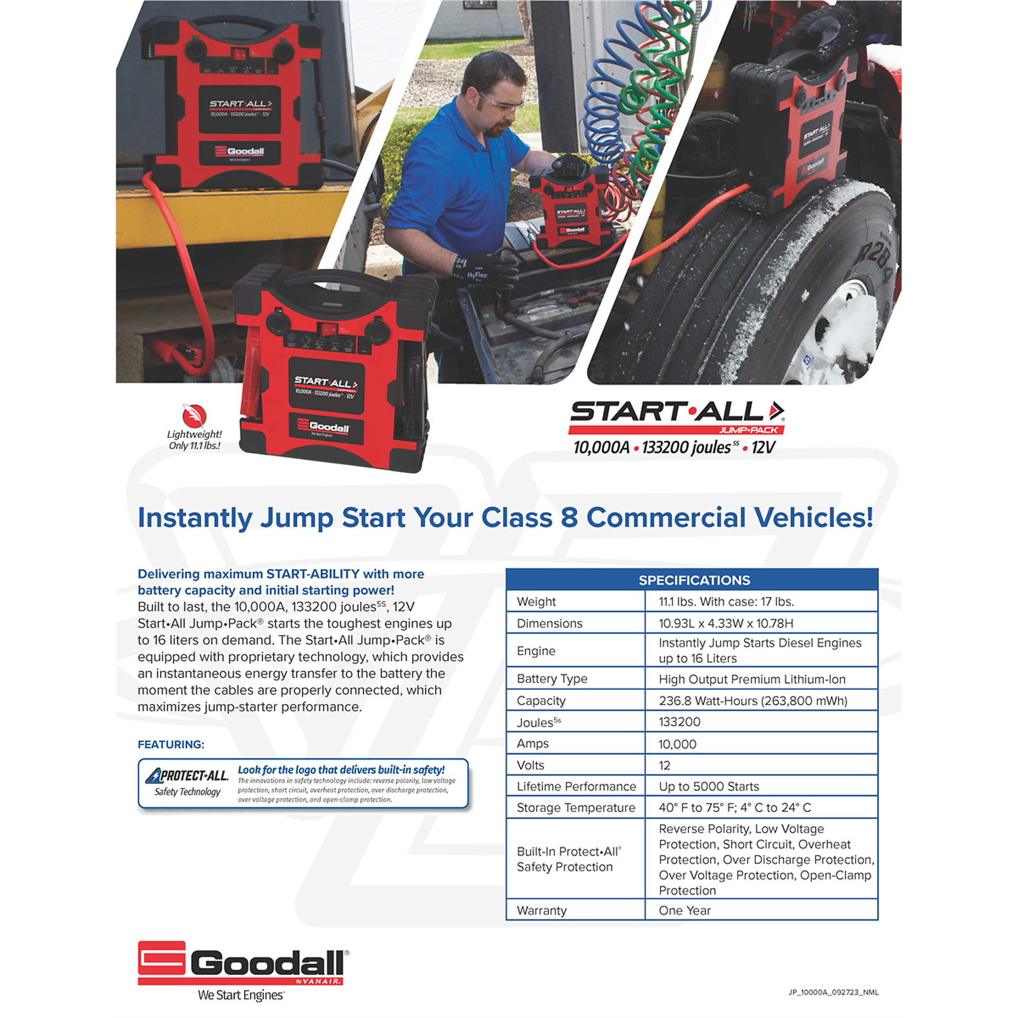 Goodall Manufacturing, JUMP STARTER 12V 10000 AMP REV.02 Amps 10000 ...
