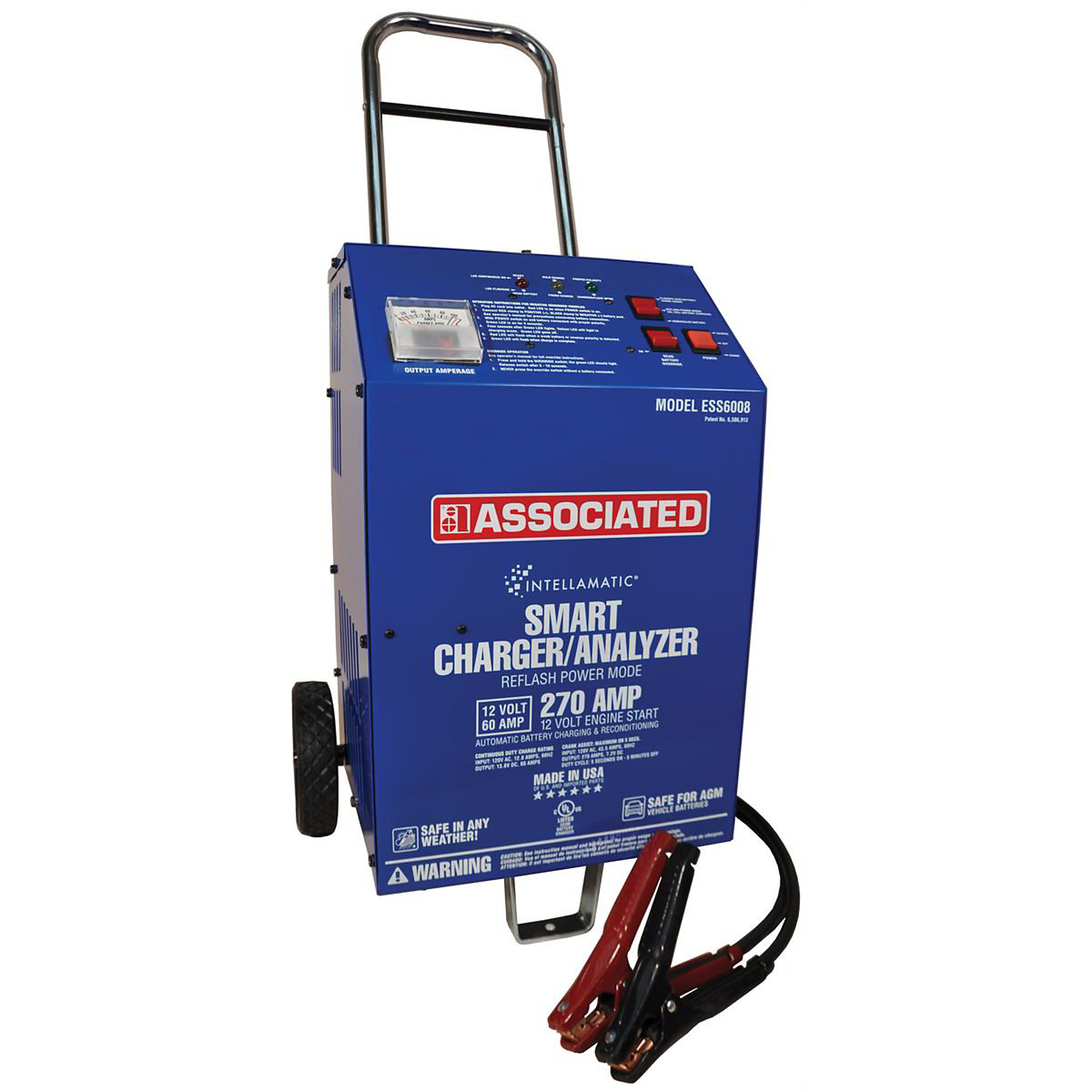 Associated, FULLY AUTOMATIC INTELLAMATIC BATTERY CHARGER, Volts 12 Max ...