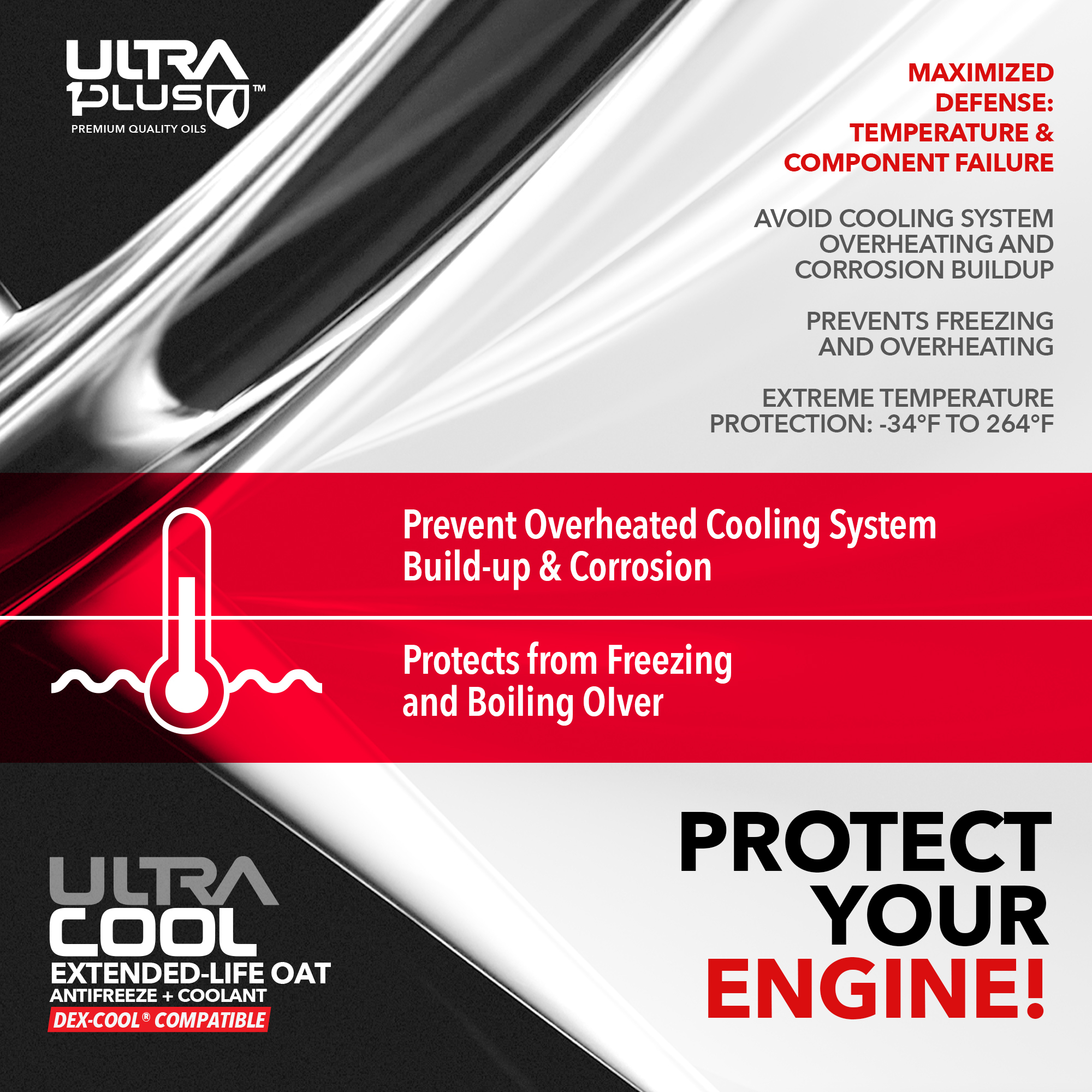 Ultra1Plus UltraCool OAT Antifreeze + Coolant Concentrate, 1 Gal., Pink ...