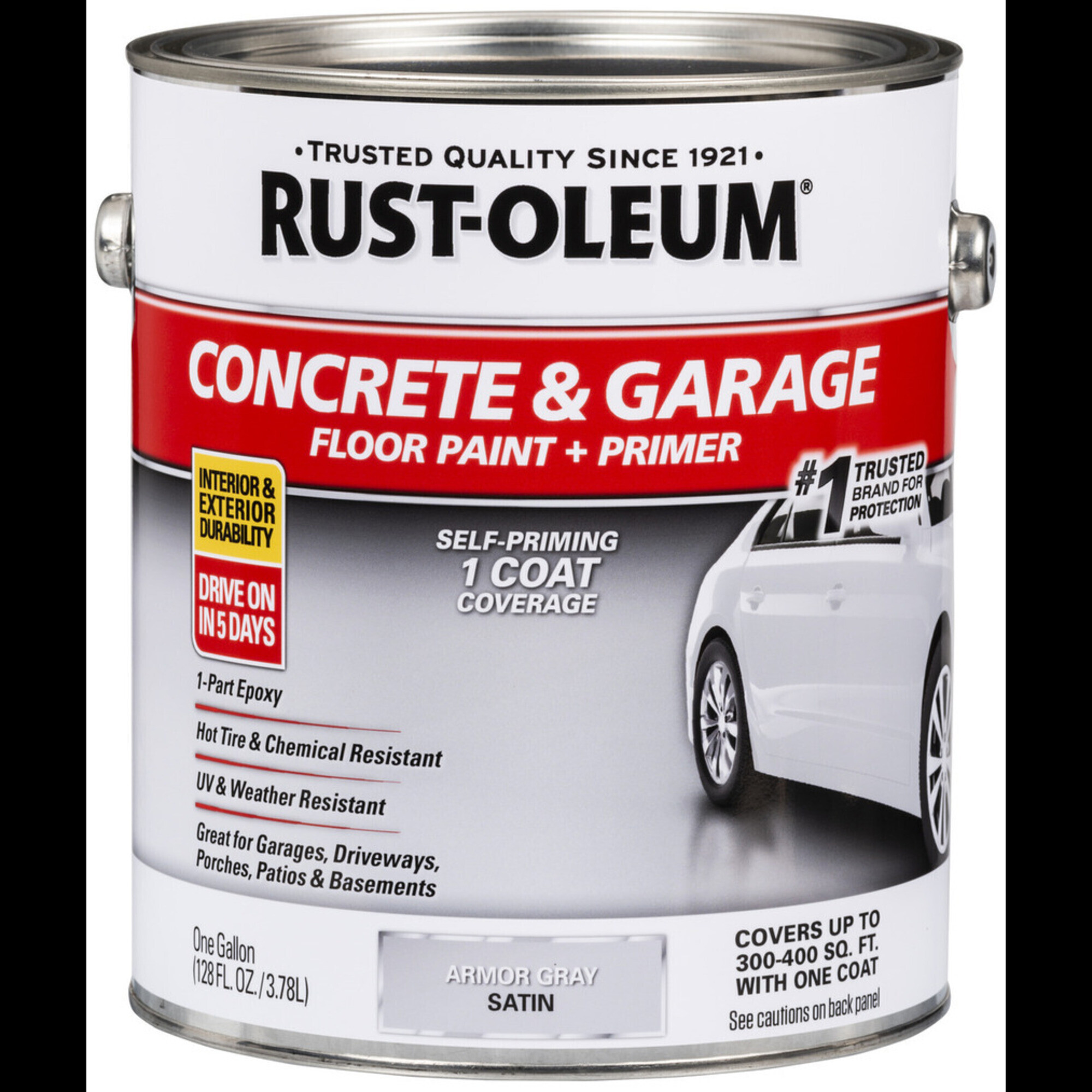 Rust-oleum, Concrete and Garage Floor Paint,Armor Gray,1G, 2PK ...