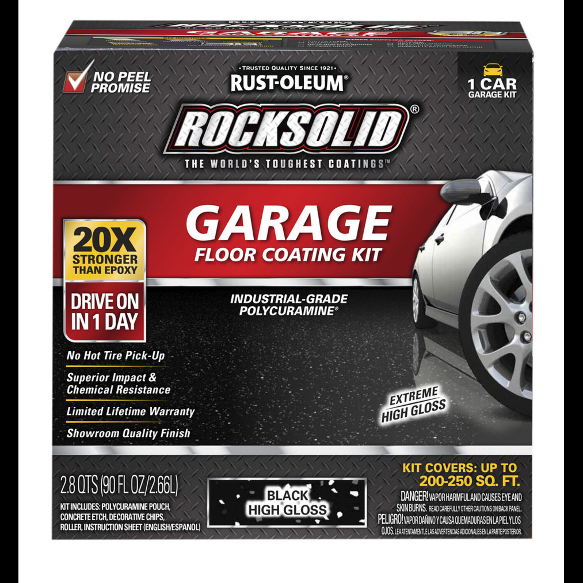 Rust-oleum, Polycuramine Garage Floor Coating 1 Car Kit, Black ...