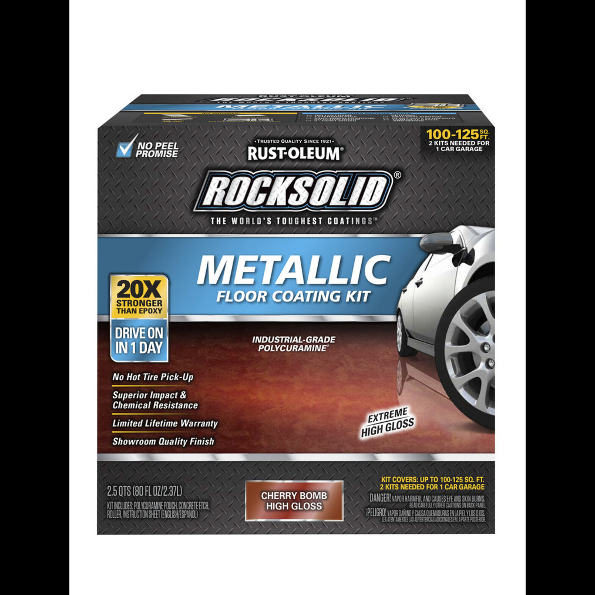 Rust-oleum, Metallic Garage Floor Coating Kit, Cherry Bomb,2PK ...