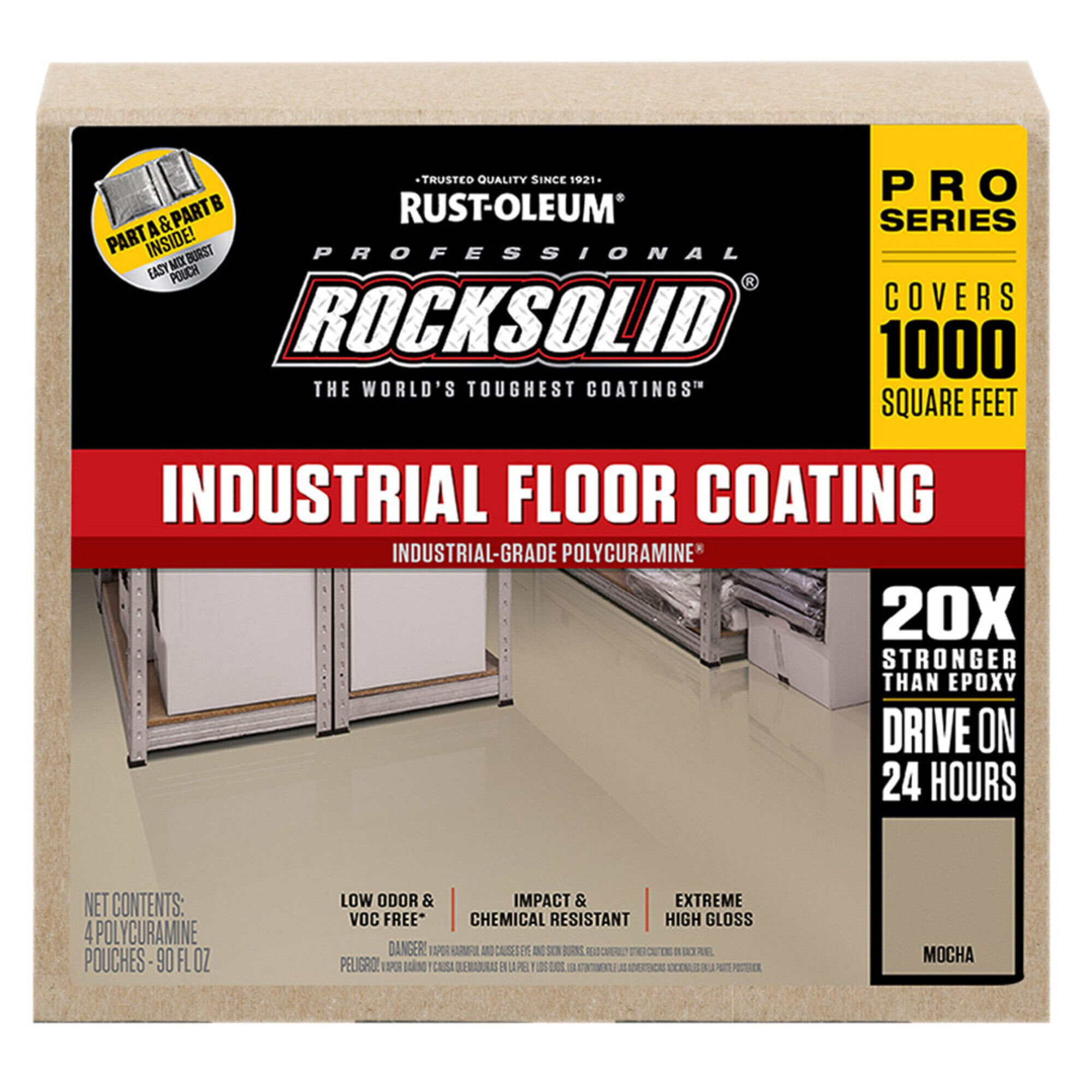Rust-Oleum Polycuramine Industrial Floor Coating Kit - 360 Oz., Mocha ...