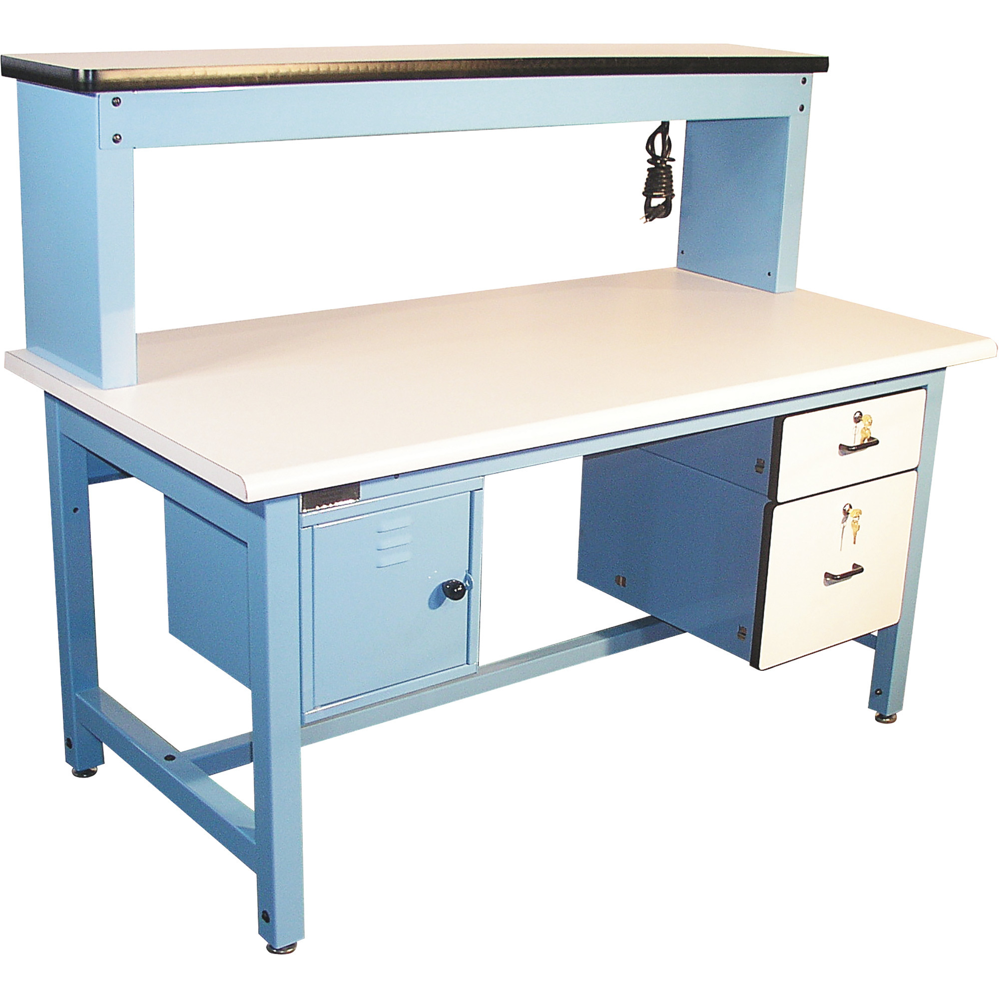 Pro-Line ESD Laminate and Steel Technical Workbench Kit — White/Light ...