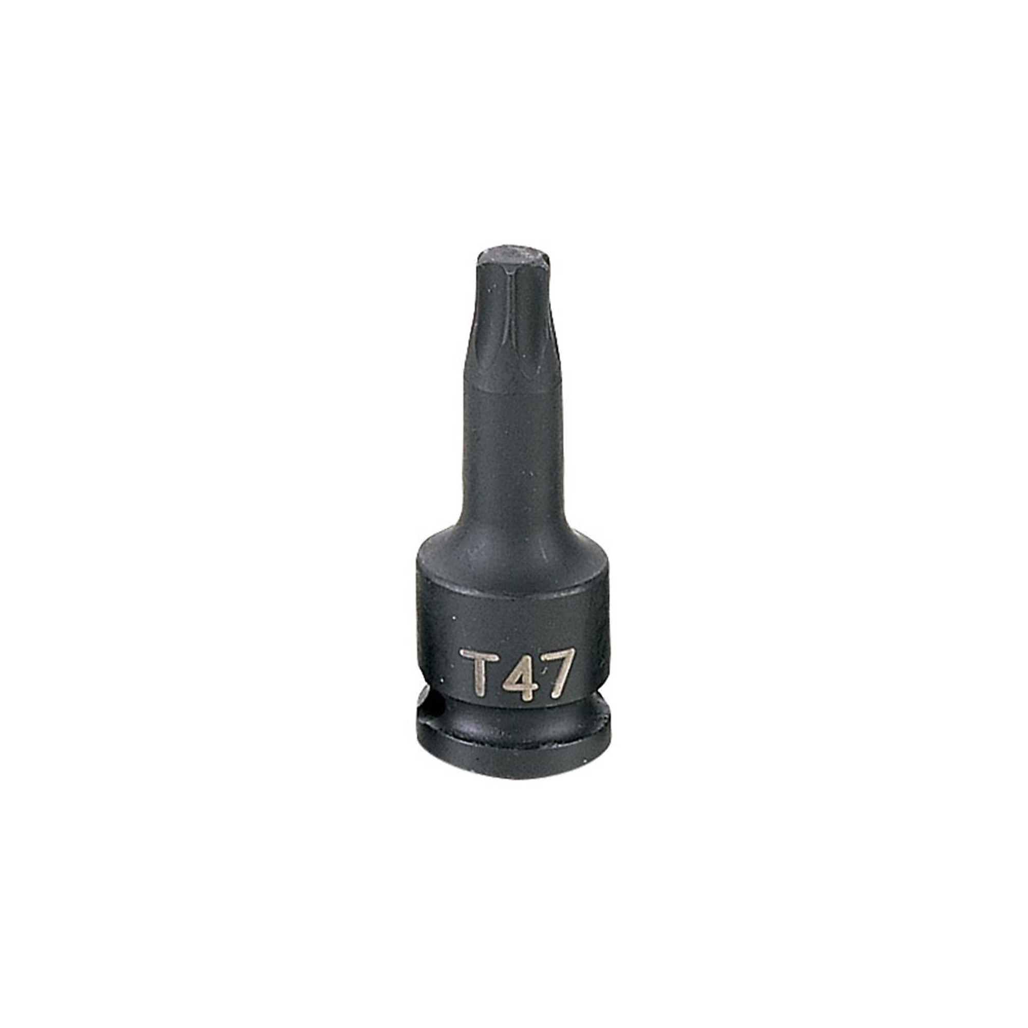 Grey Pneumatic Impact Socket - T47, 3/8in. Drive, Internal Torx, Chrome ...