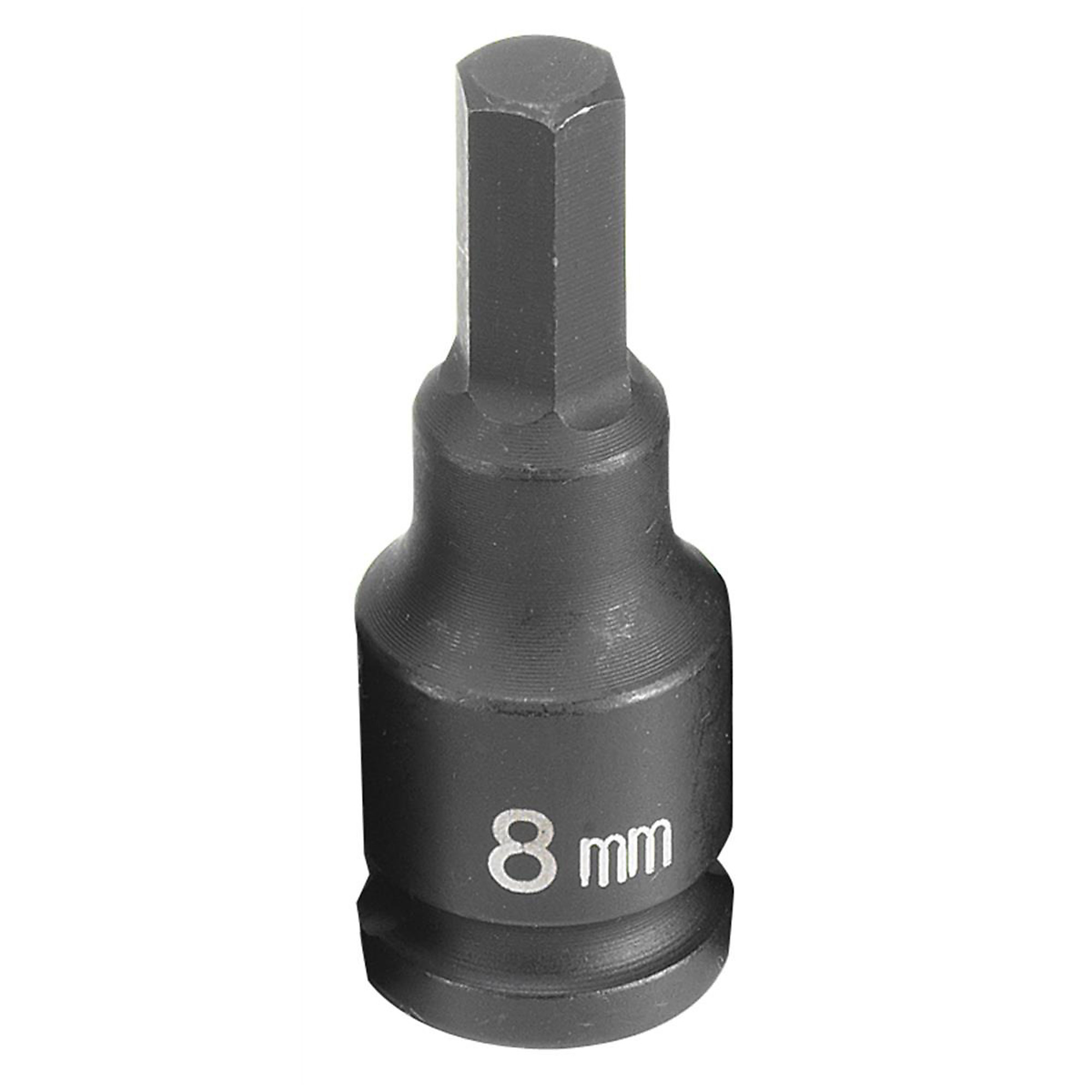 Grey Pneumatic Impact Hex Socket - 8mm, 3/8in. Drive, Chrome-Molybdenum ...