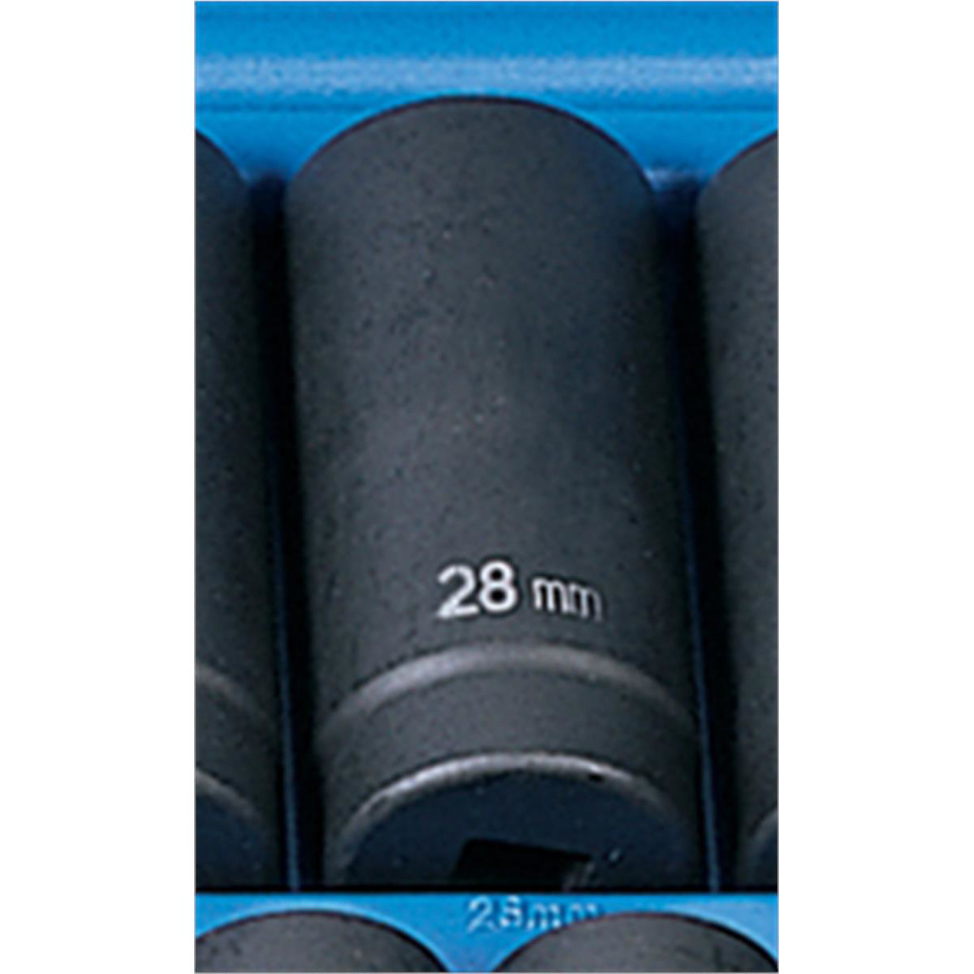 Grey Pneumatic Impact Socket - 28mm, 1/2in. Drive, 6-Point, Deep, Model ...