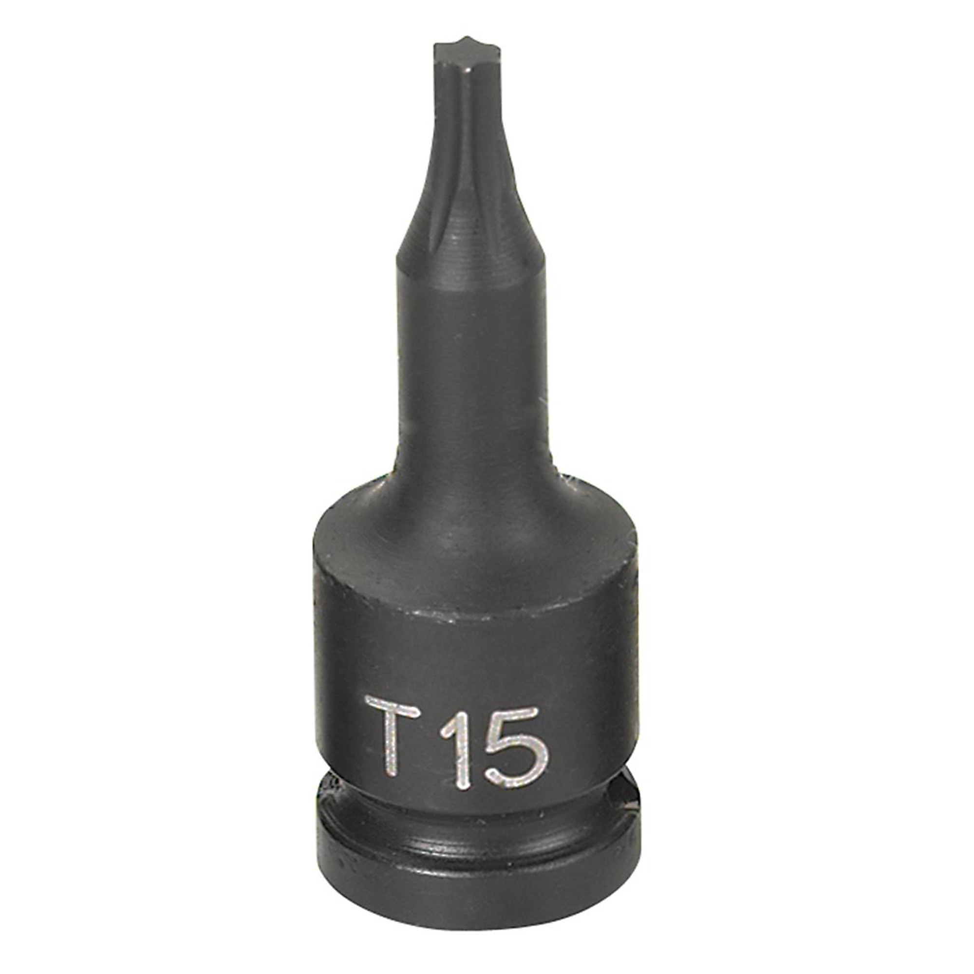 Grey Pneumatic Impact Socket - T15, 1/4in. Drive, Internal Torx, Chrome ...