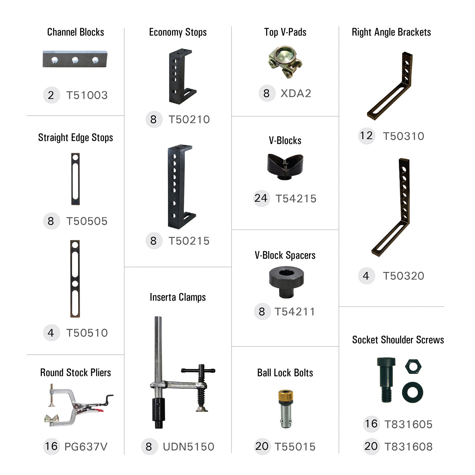 Strong Hand Tools BuildPro 166-Piece Modular Fixturing Kit — Model ...