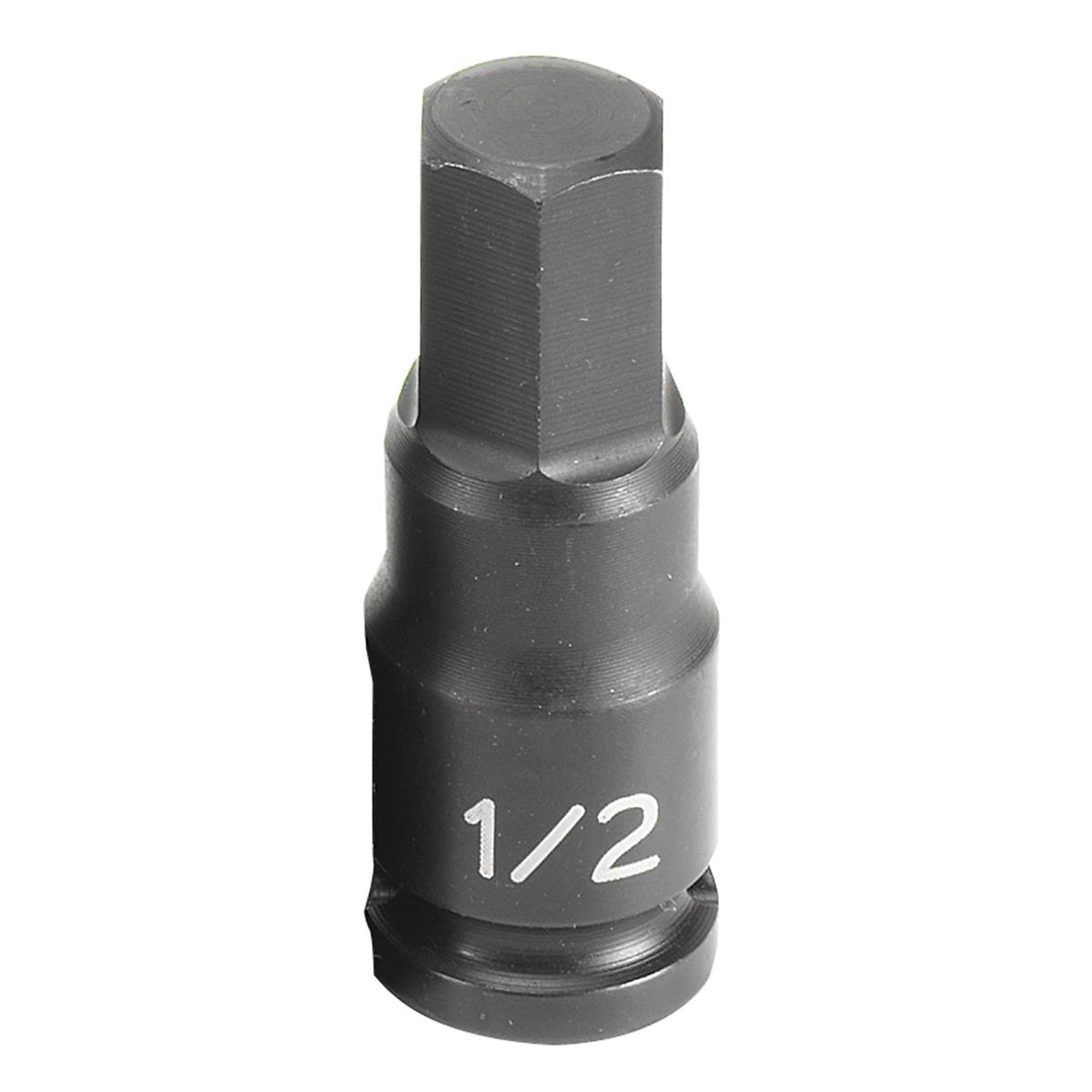 Grey Pneumatic Impact Hex Driver Socket - 1/2in. x 3/8in., Chrome ...