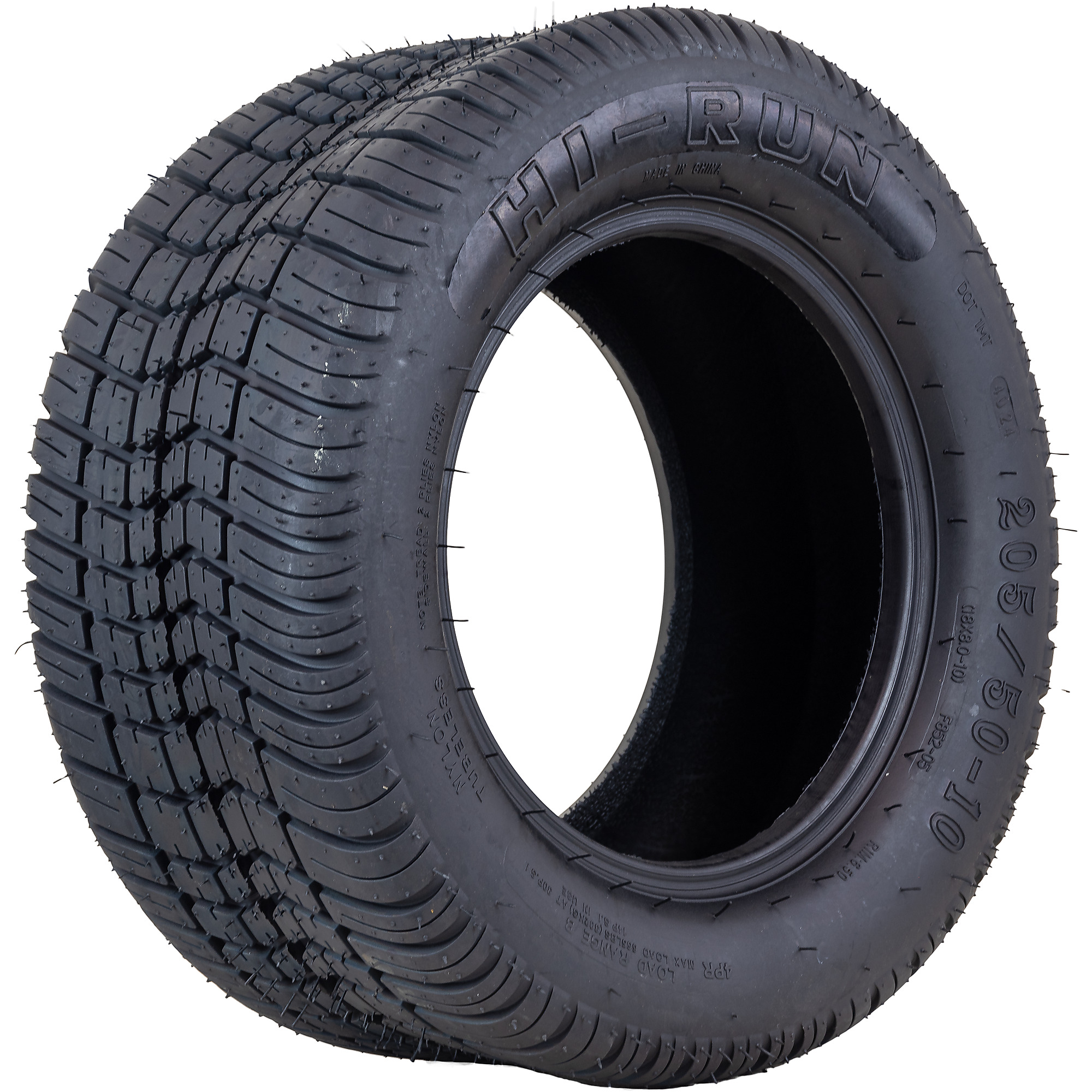 HI-RUN, Golf Cart Tire 205/50-10 4PR, Tire Diameter 18.1 in, Load Range ...