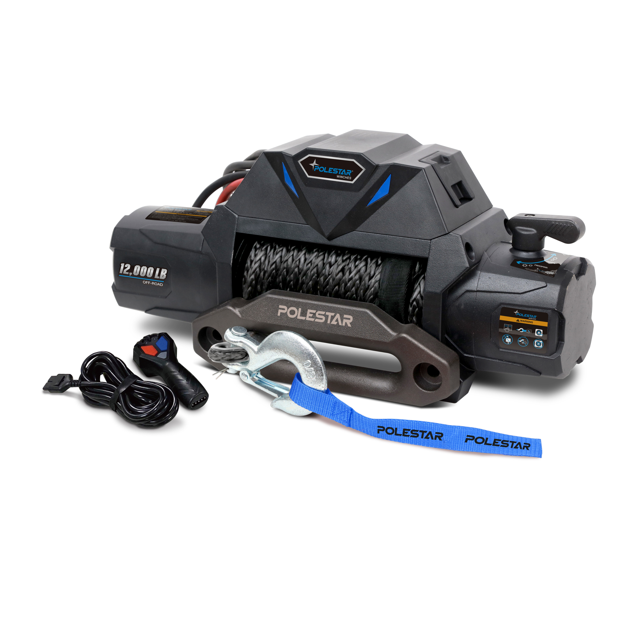 PoleStar, 12000lb Electric winch, Capacity (Line Pull) 12000 lb, Volts ...
