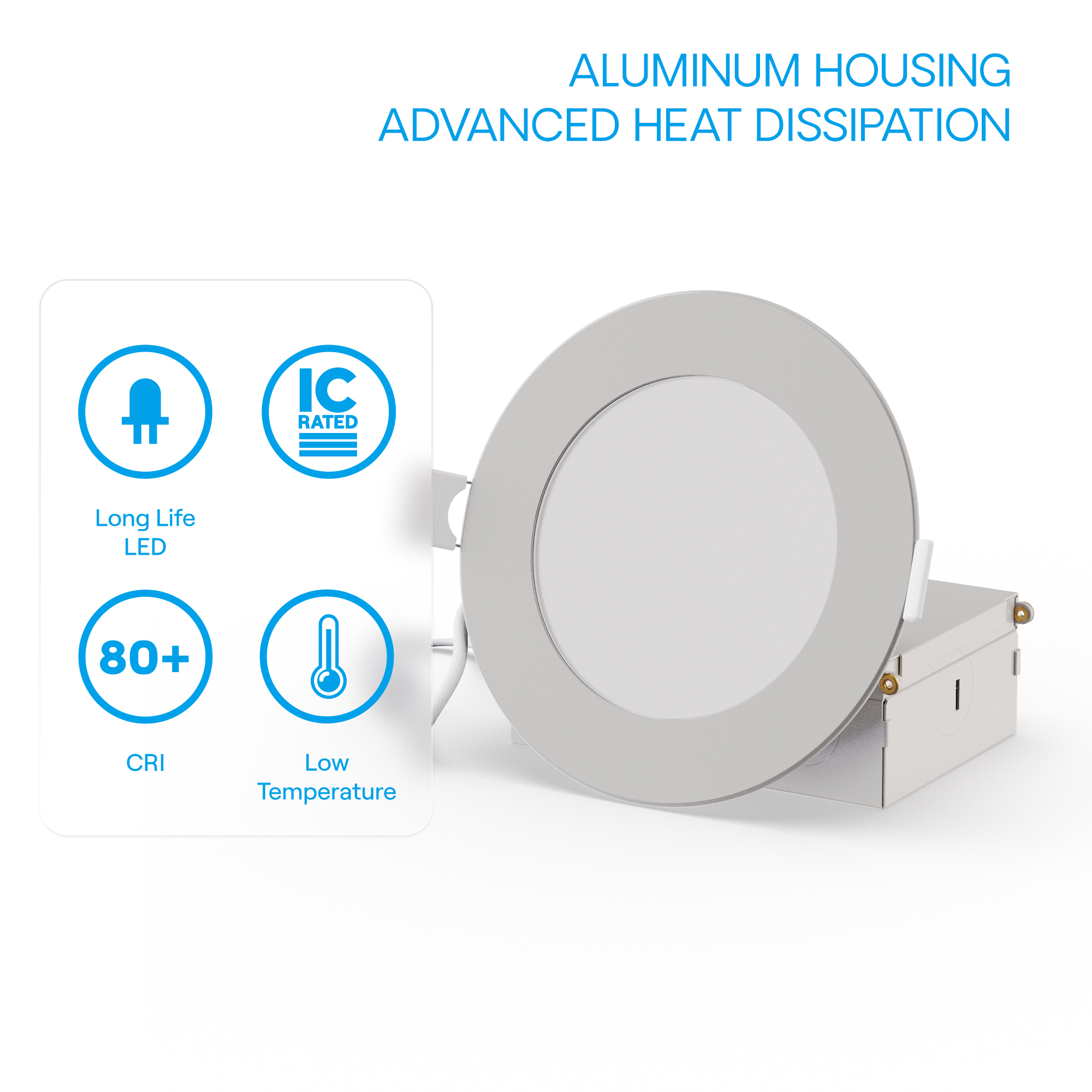 Infibrite Slim LED Light Kit - 4in., 3CCT, 9W, 750 Lumens, 6 Pack ...