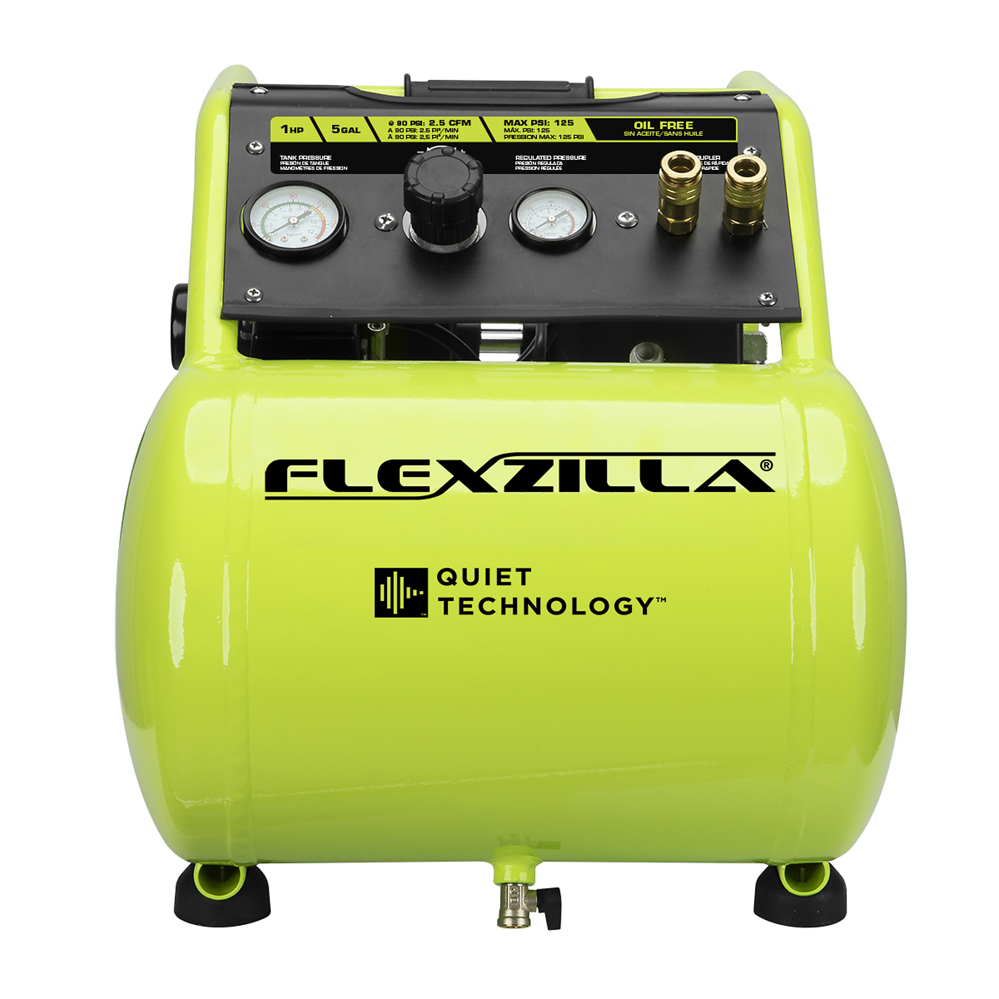 Flexzilla, Air Compressor, Portable, 1 HP, 5 Gal. Ind. Pump, Horsepower ...