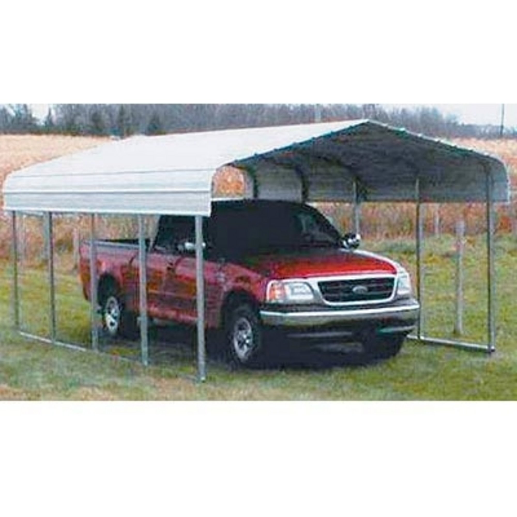 VersaTube One-Vehicle Steel Shelter — 20ft.L x 14ft.W x 7ft.H ...