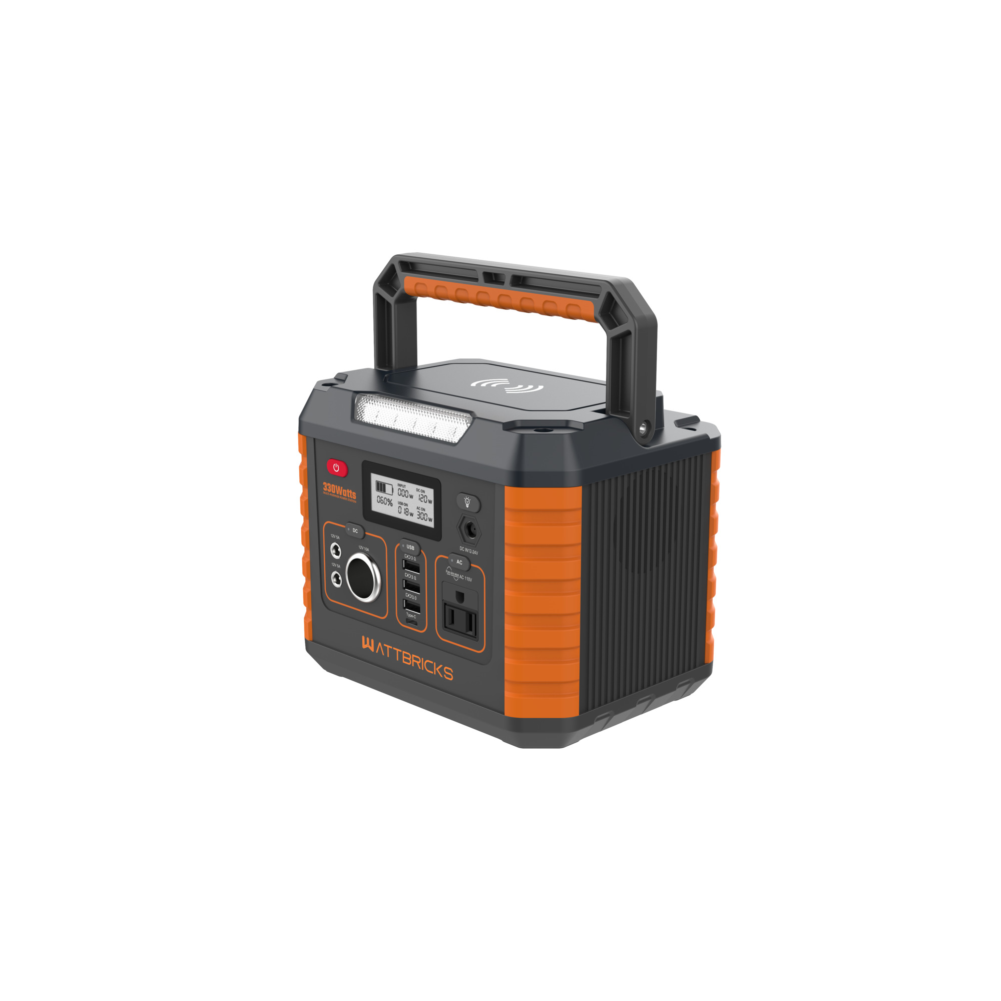 Akron, Wattbricks 660w Peak Portable Solar Generator, Volts 110 Max ...