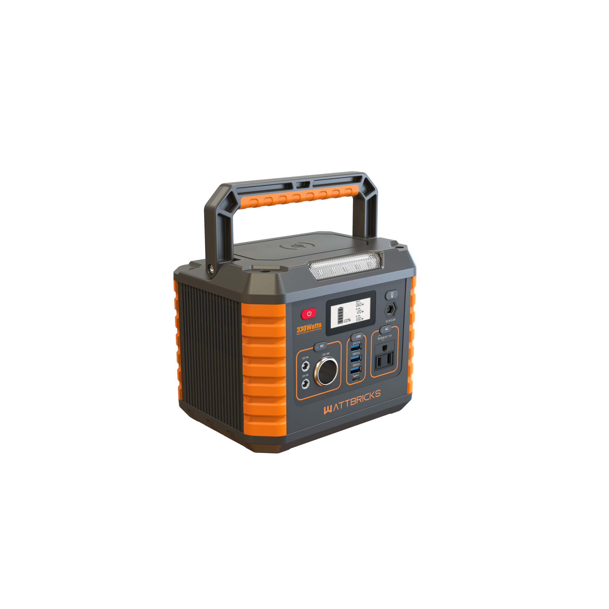 Akron, Wattbricks 660w Peak Portable Solar Generator, Volts 110 Max ...